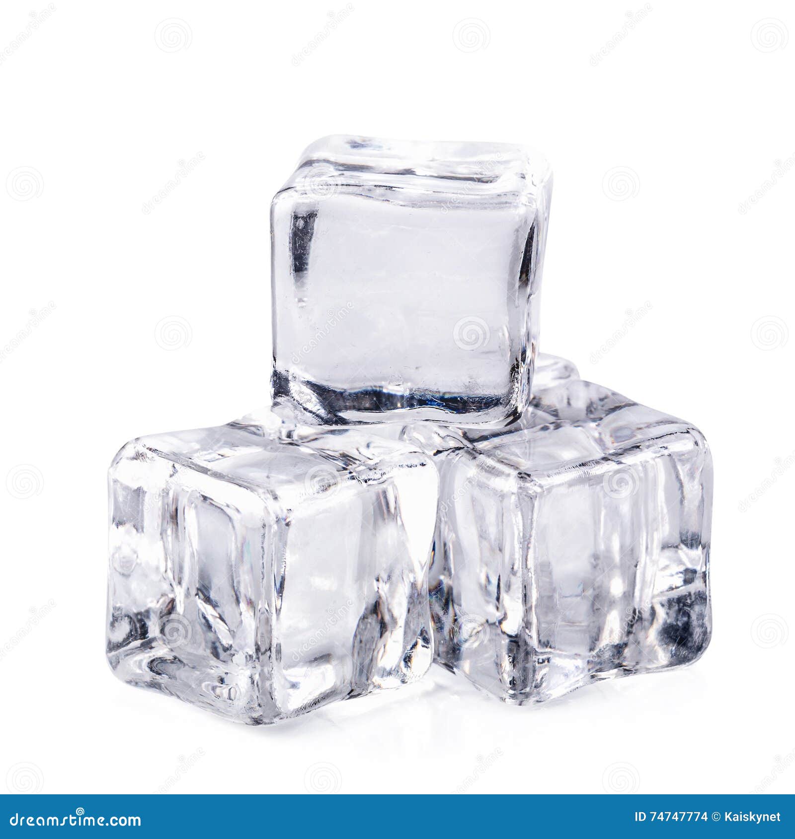 Ice Cubes on White Background Stock Photo - Image of freshness, food ...