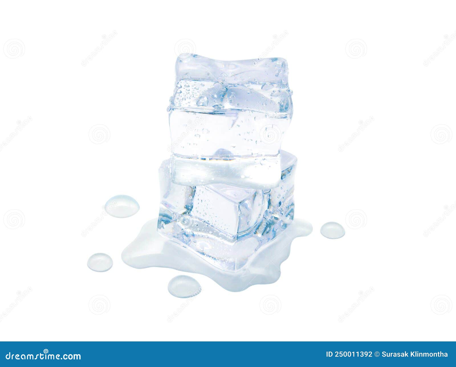 Ice Cubes on White Background. Crystal Clear Ice Cubes on White ...