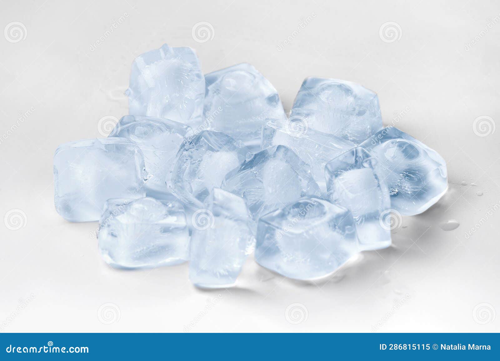 Ice Cubes on a White Background Stock Image - Image of bright, square ...