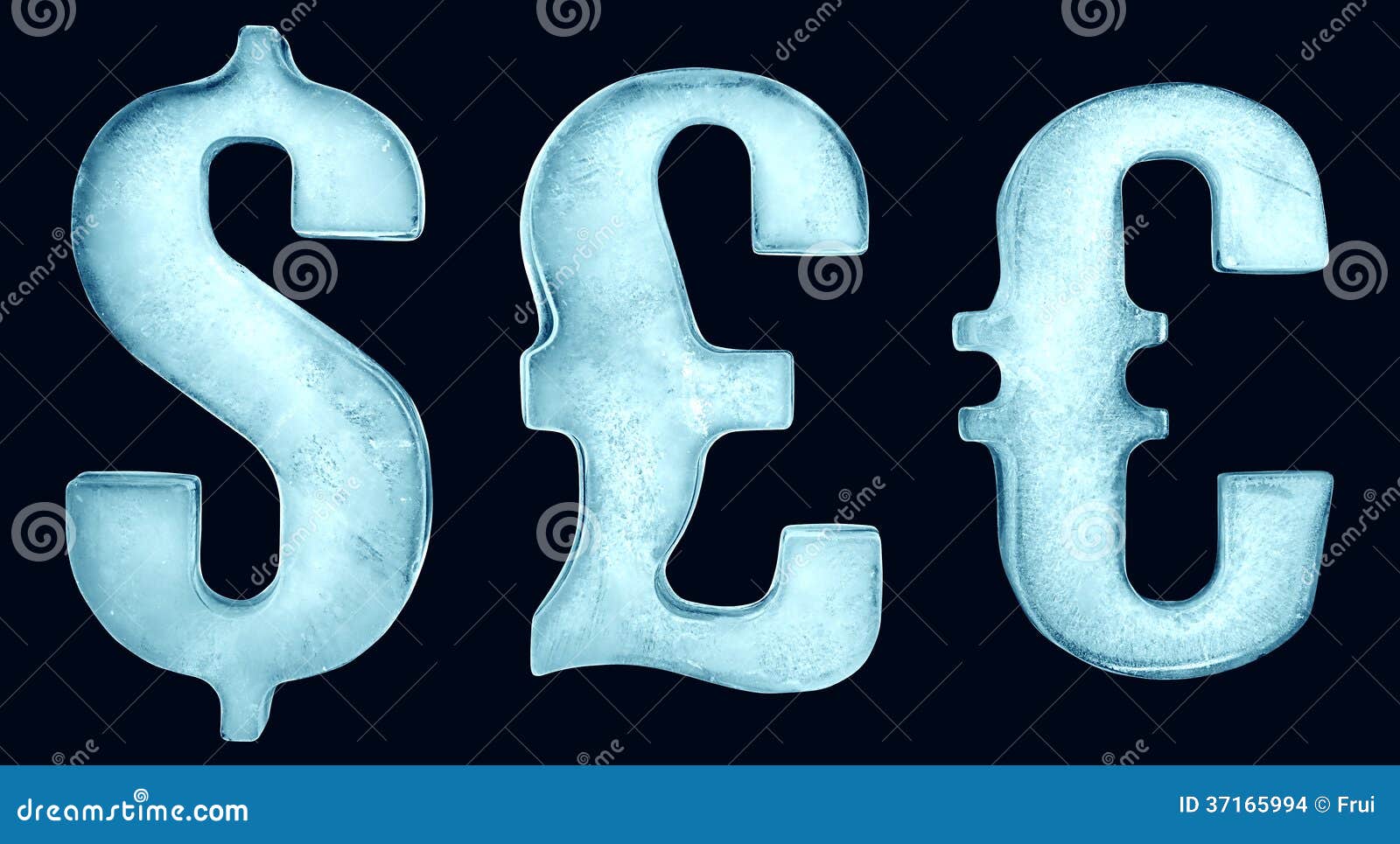 Ice currency symbols stock photo. Image of glaze, dollar - 37165994