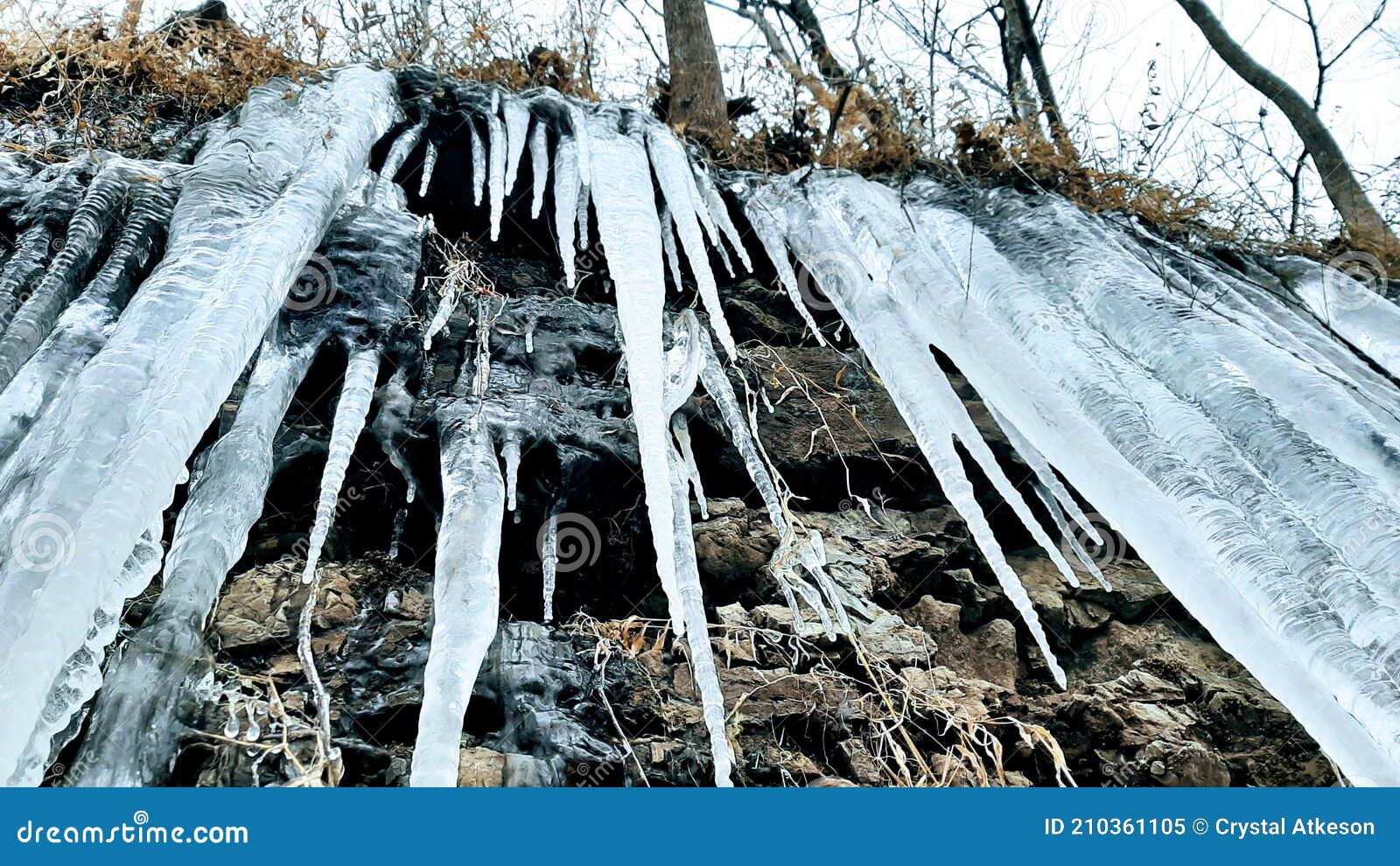 Fascinating Icicle Formation Stock Image - Image of water, snow: 210361105