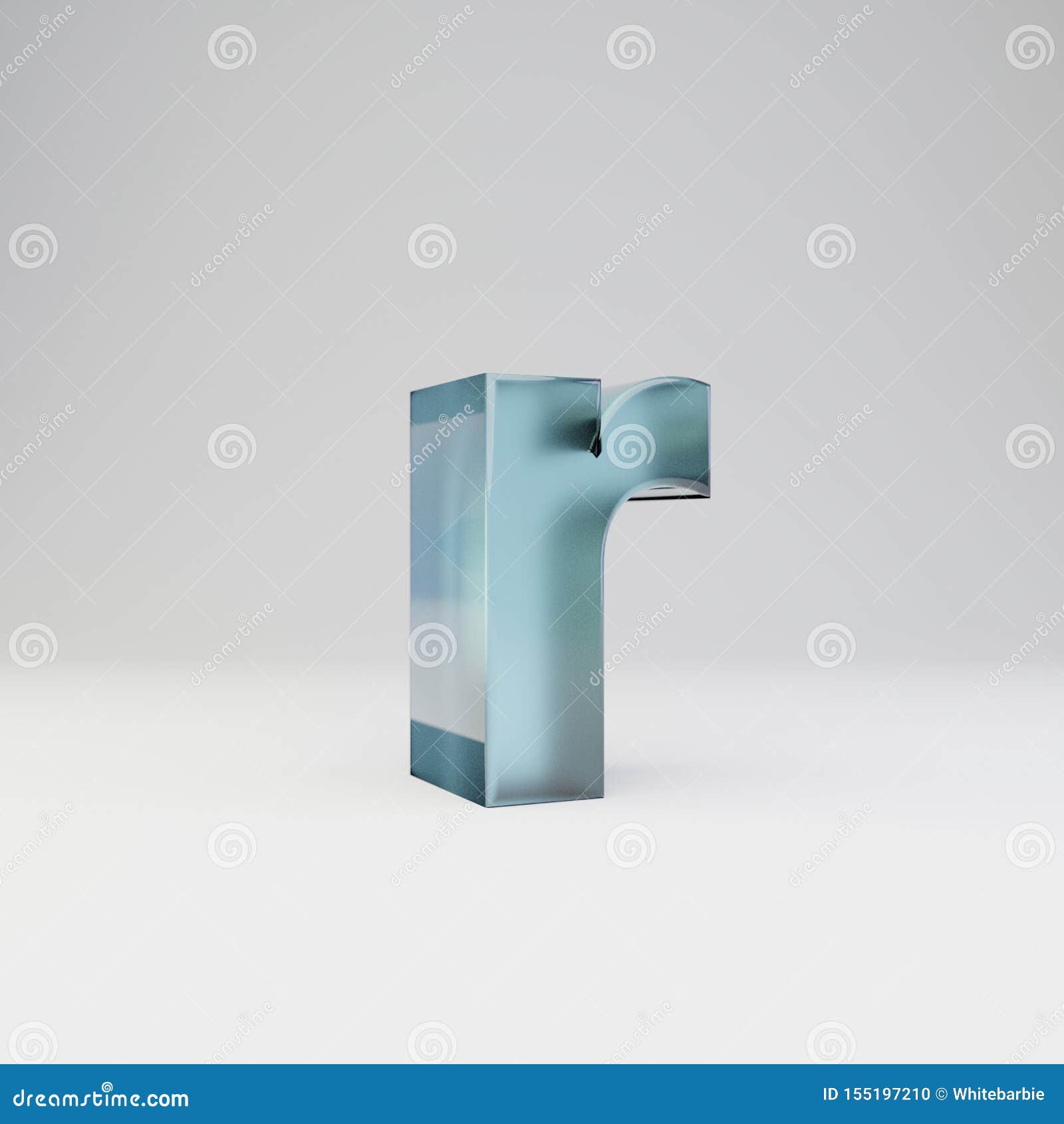 Ice 3d Letter R Lowercase. Transparent Ice Font with Glossy Reflections ...