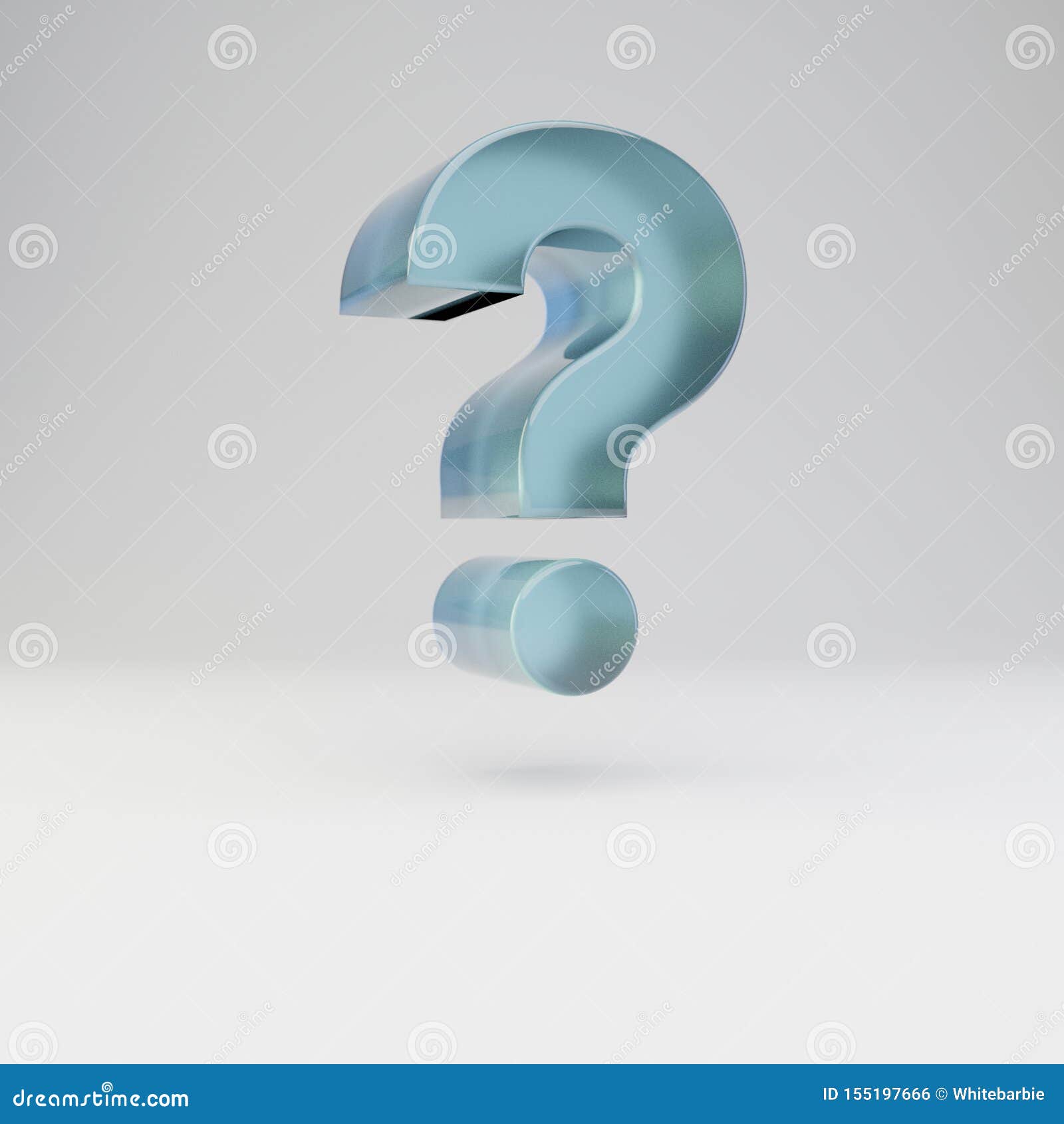 Ice 3d Question Symbol. Transparent Ice Font with Glossy Reflections ...