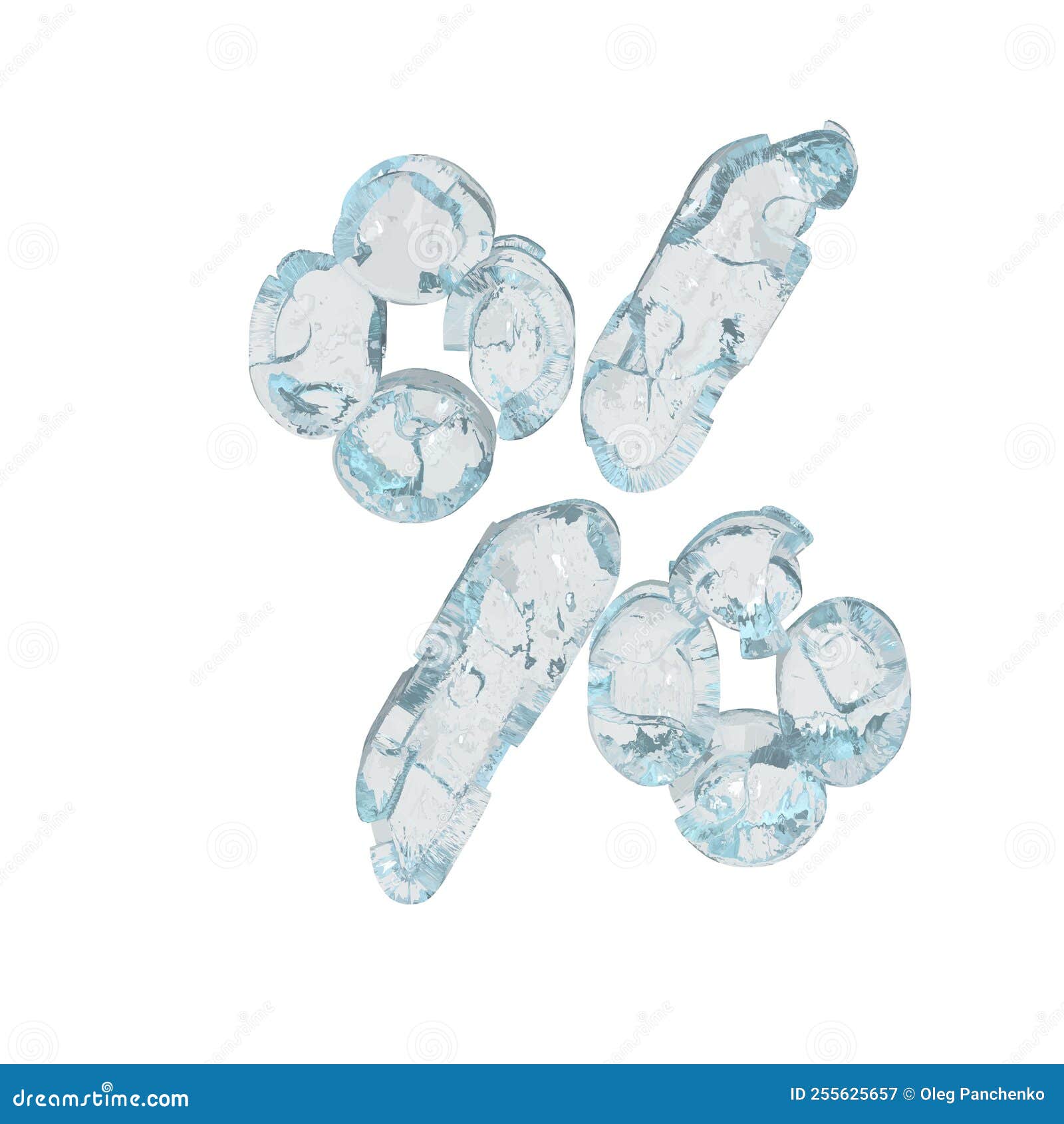 Ice Symbol in the Form of a Digital Font Stock Vector - Illustration of ...