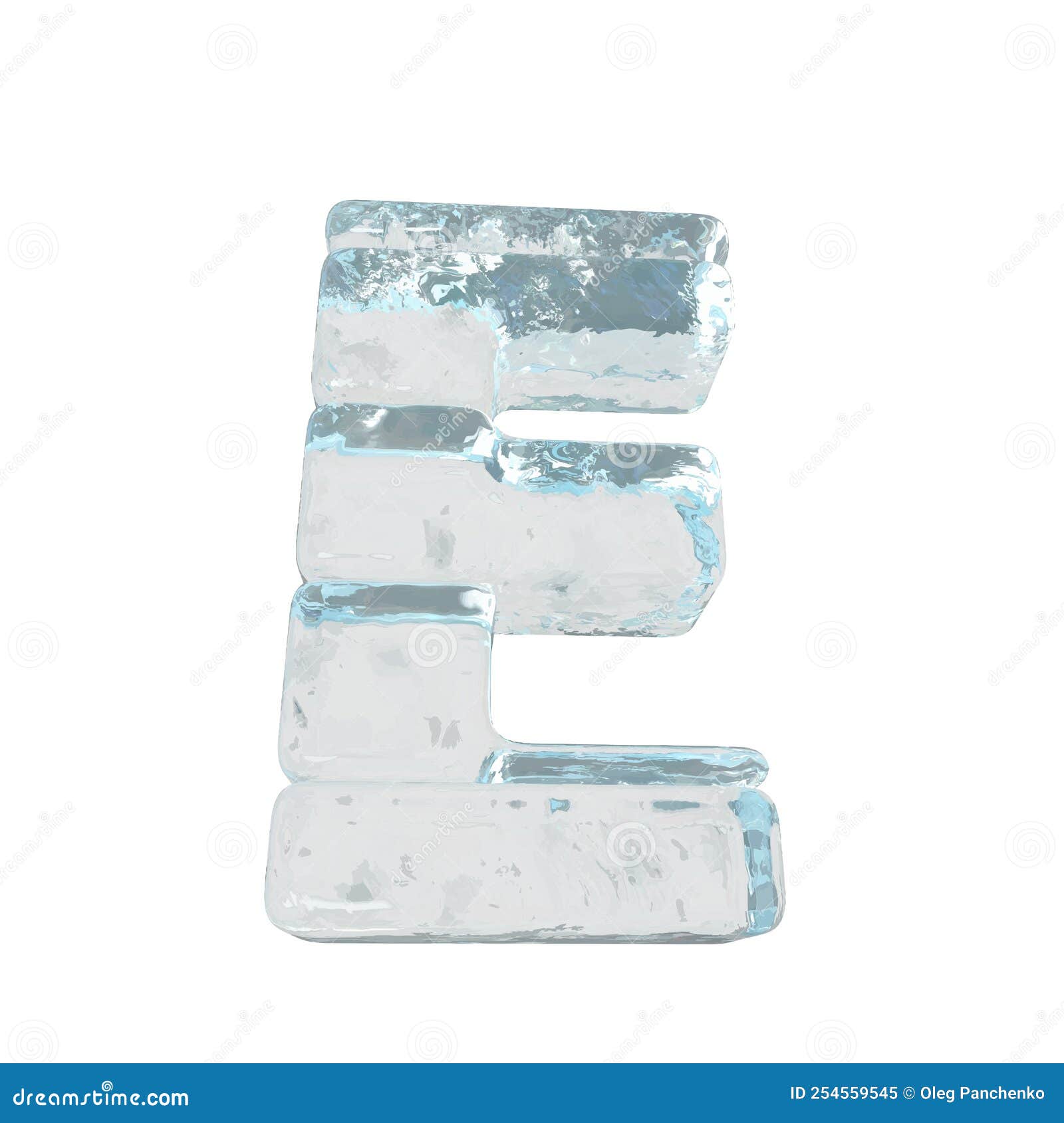 Ice Symbol Made of Horizontal Blocks. Letter E Stock Vector ...