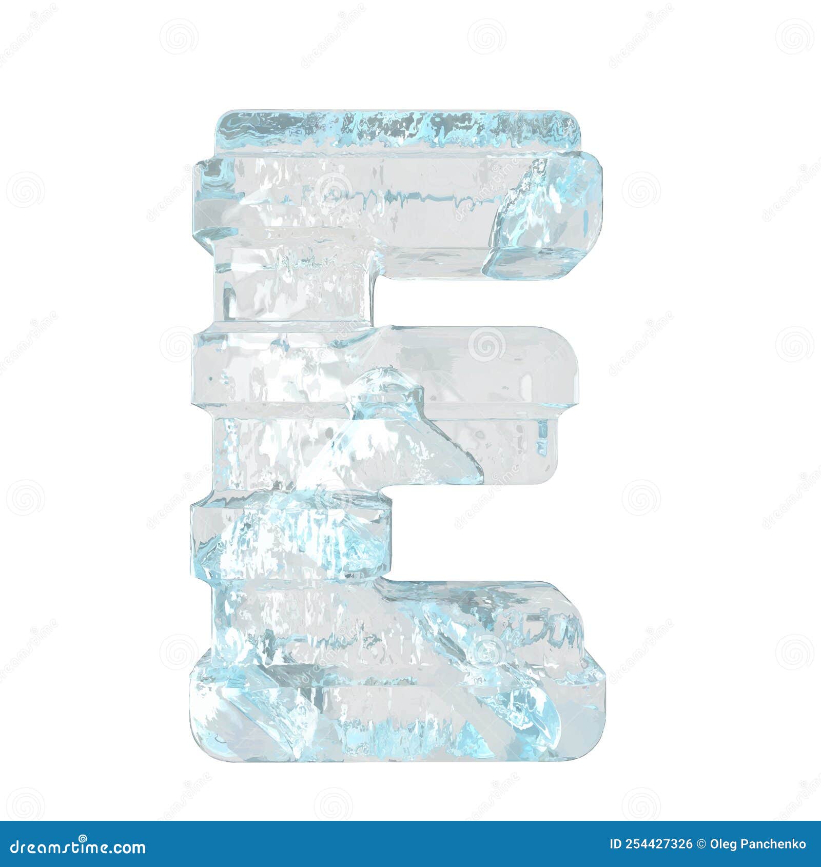 Ice 3d Symbol with Thick Horizontal Straps. Letter E Stock Vector ...