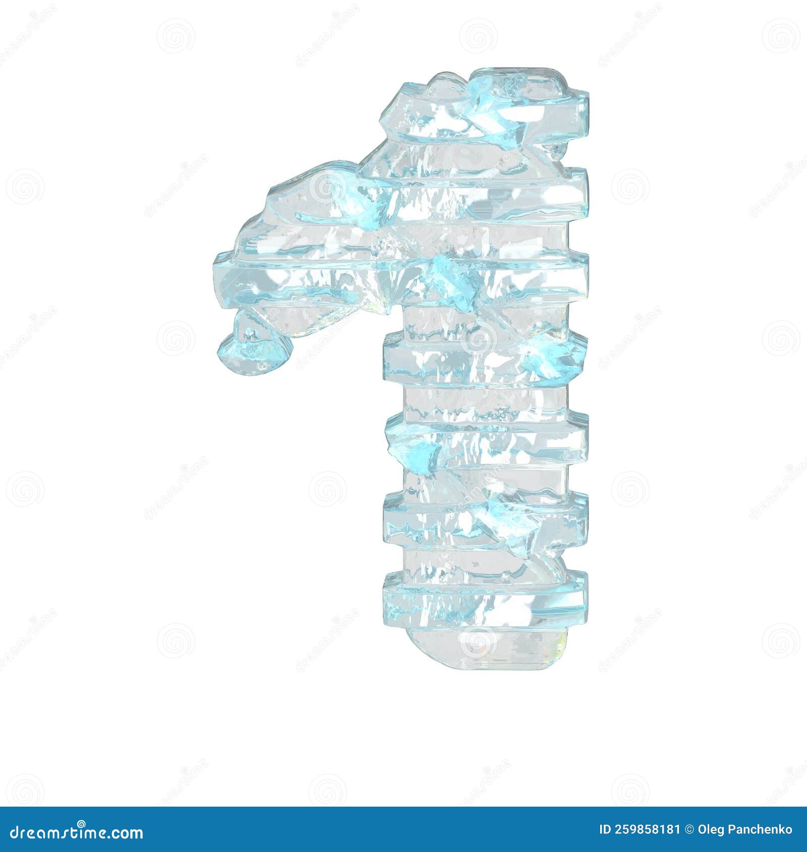 Ice Symbol with Thin Horizontal Straps. Number 1 Stock Illustration ...