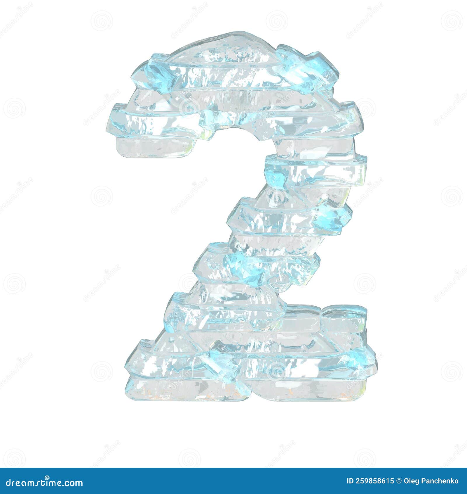 Ice Symbol with Thin Horizontal Straps. Number 2 Stock Vector ...