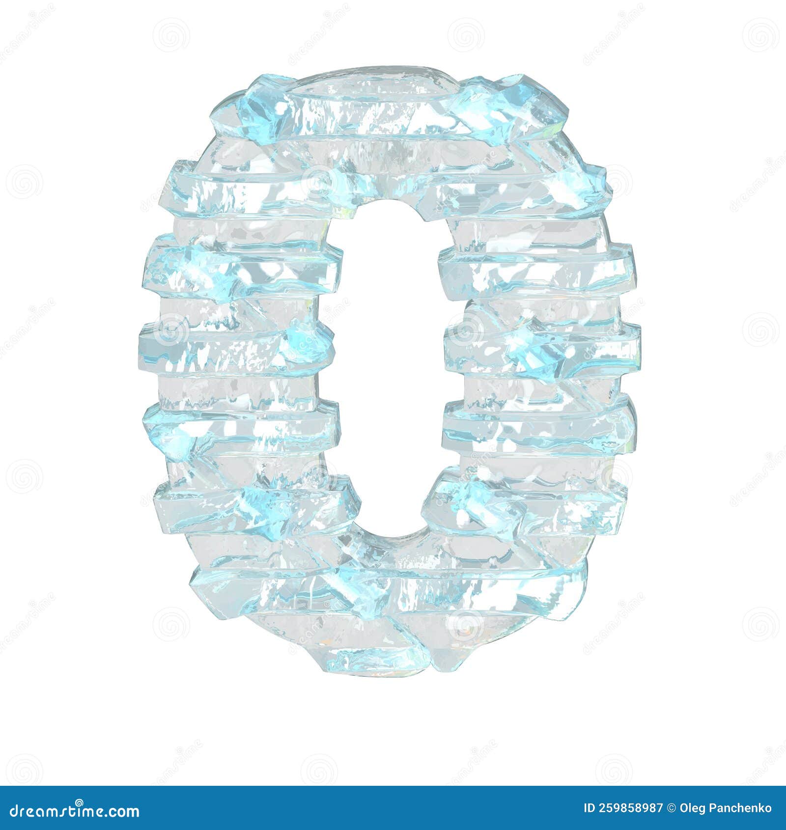 Ice Symbol with Thin Horizontal Straps. Number 0 Stock Vector ...