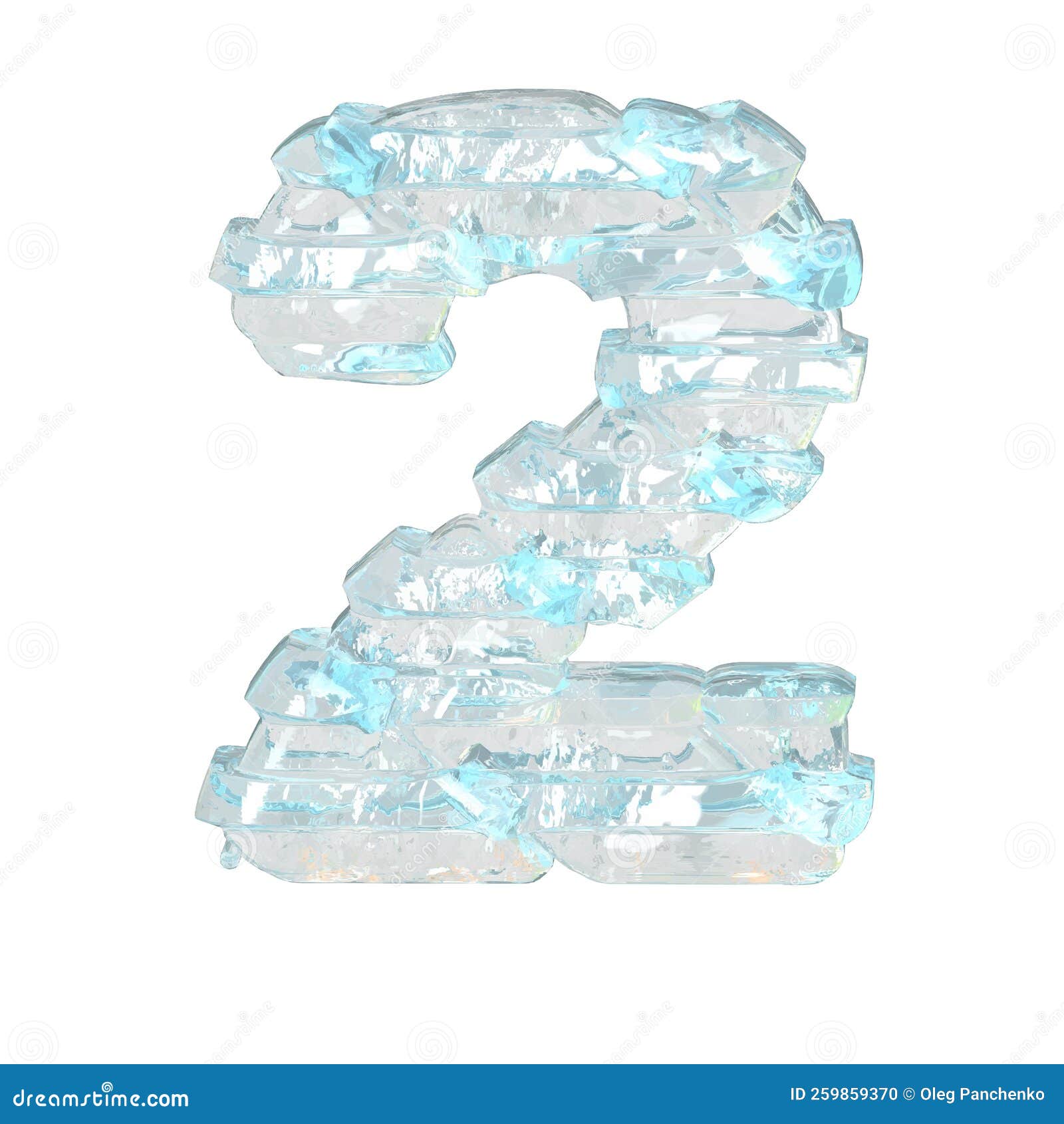 Ice Symbol with Thin Horizontal Straps. Number 2 Stock Vector ...