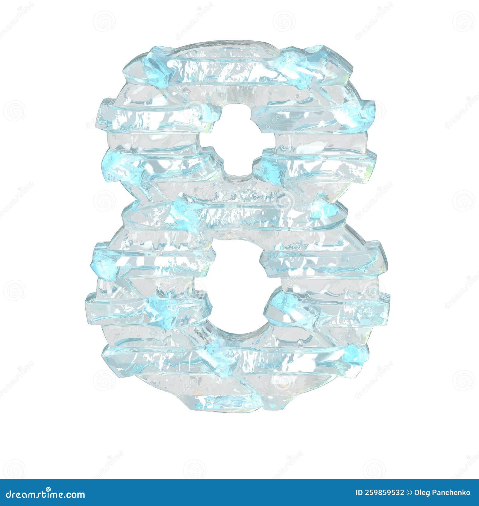 Ice Symbol with Thin Horizontal Straps. Number 8 Stock Vector ...
