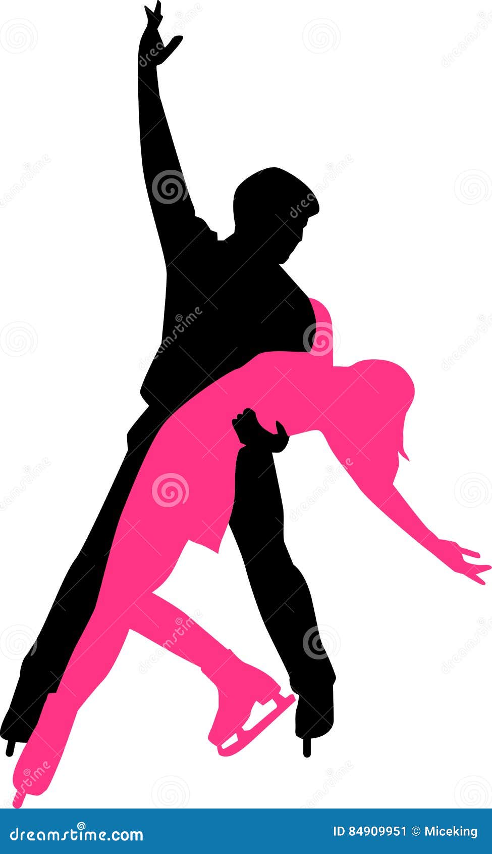 Ice Dancing Couple stock vector. Illustration of colors - 84909951