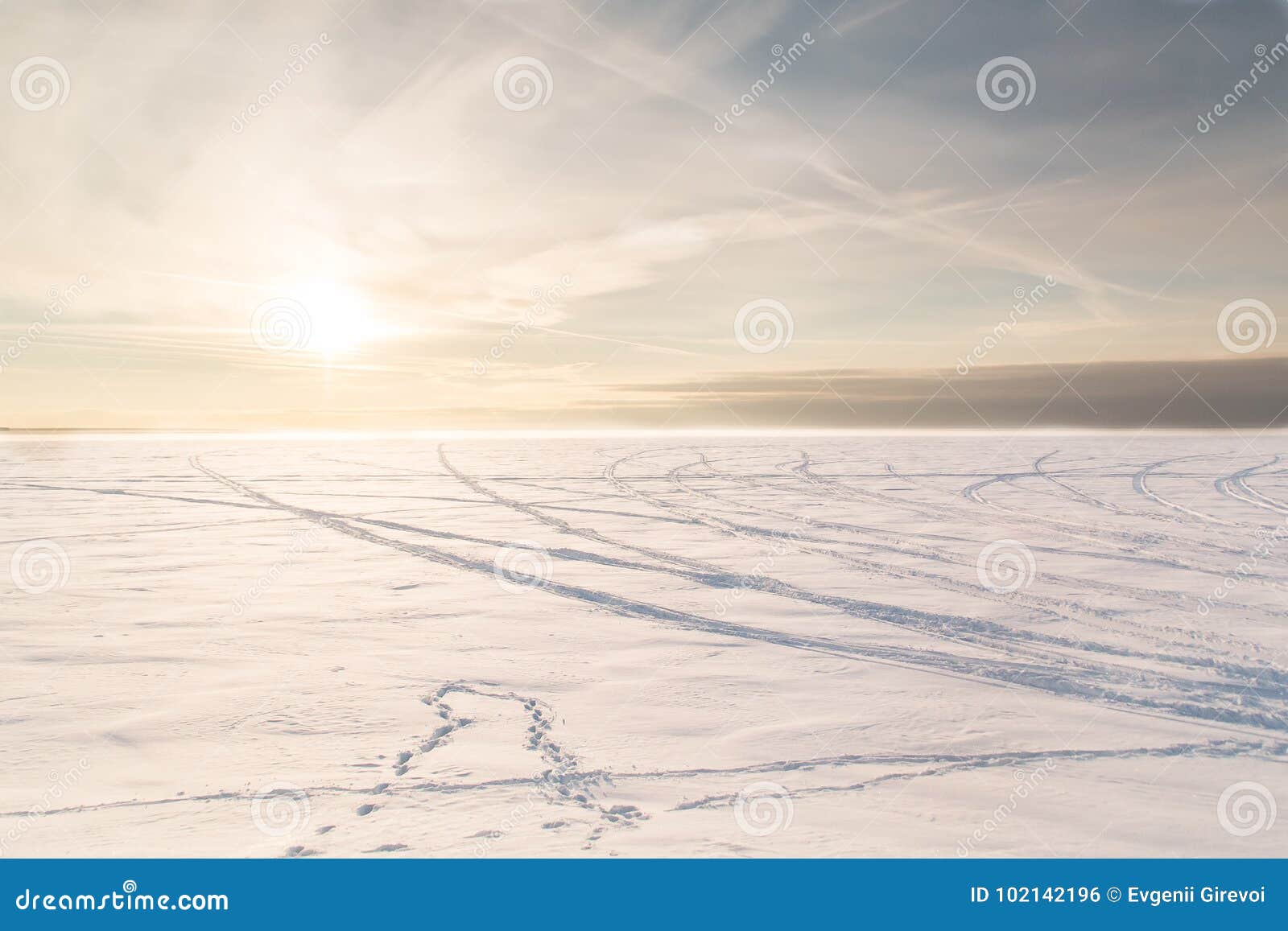 Ice desert stock photo. Image of field, landscape, horizon - 102142196