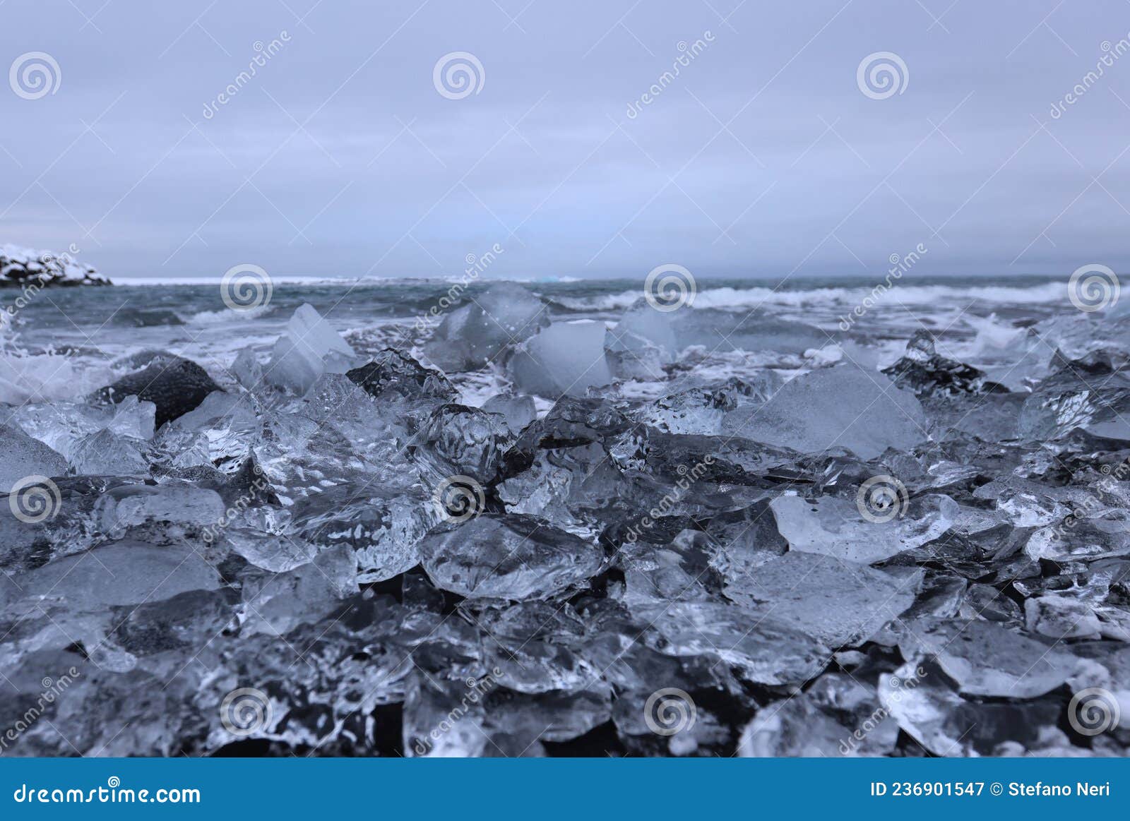 Ice Diamonds on the Beach, Diamonds Beach Iceland Stock Image - Image ...