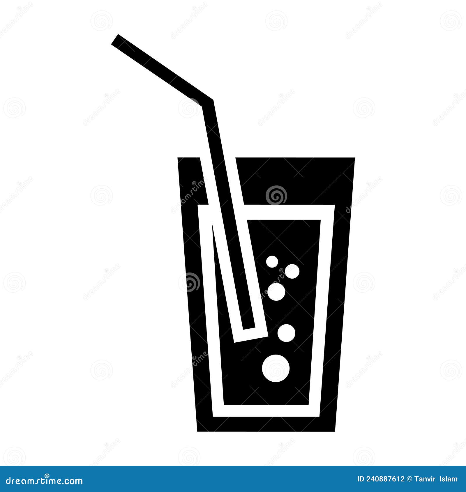 Ice Drink Icon stock vector. Illustration of vector - 240887612