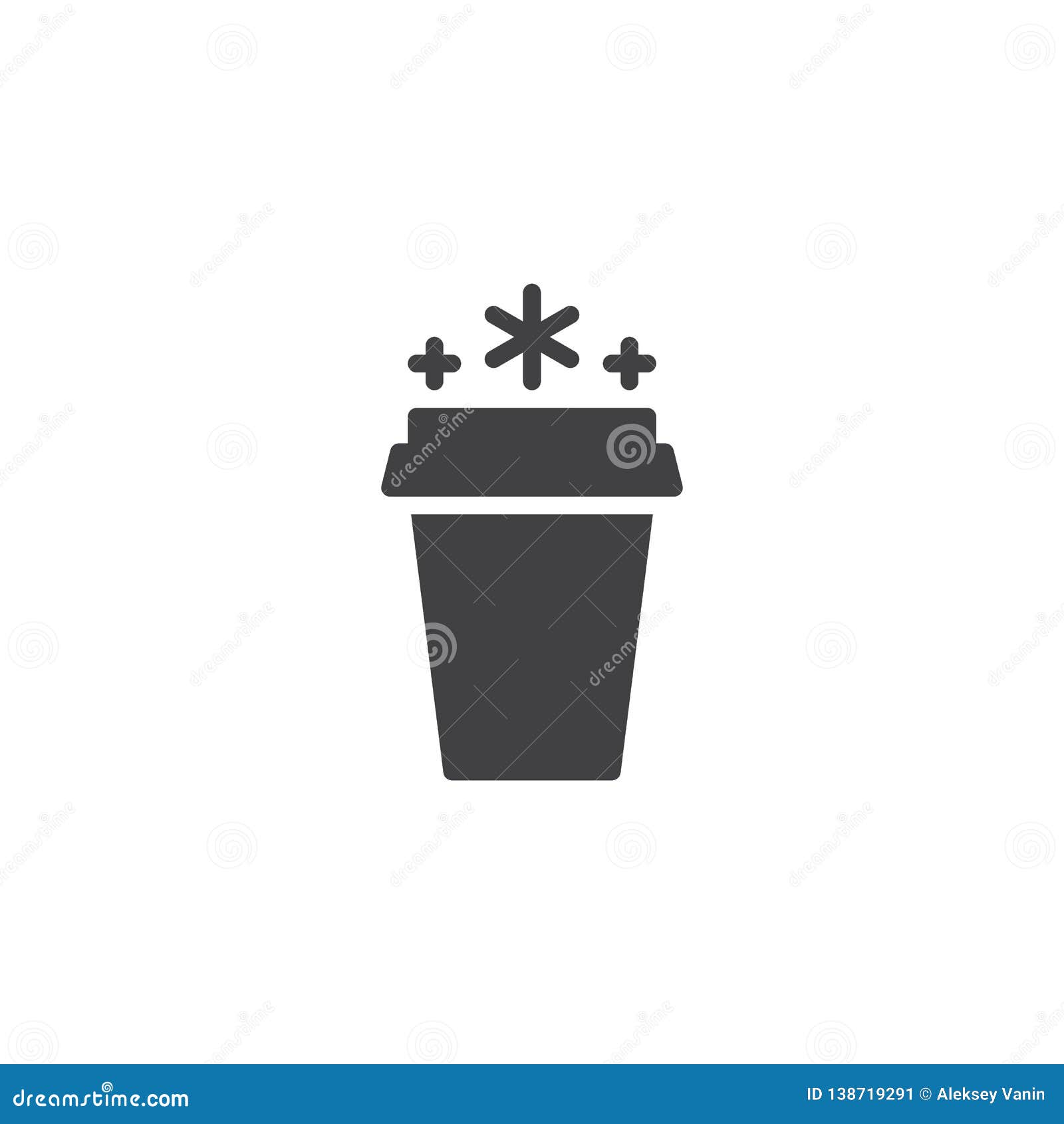 Ice Drink Paper Cup Vector Icon Stock Vector - Illustration of sign ...