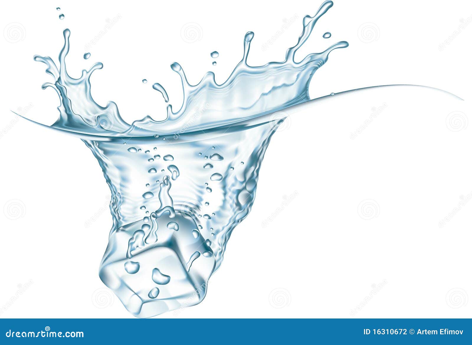 Ice drop stock vector. Illustration of impact, light - 16310672