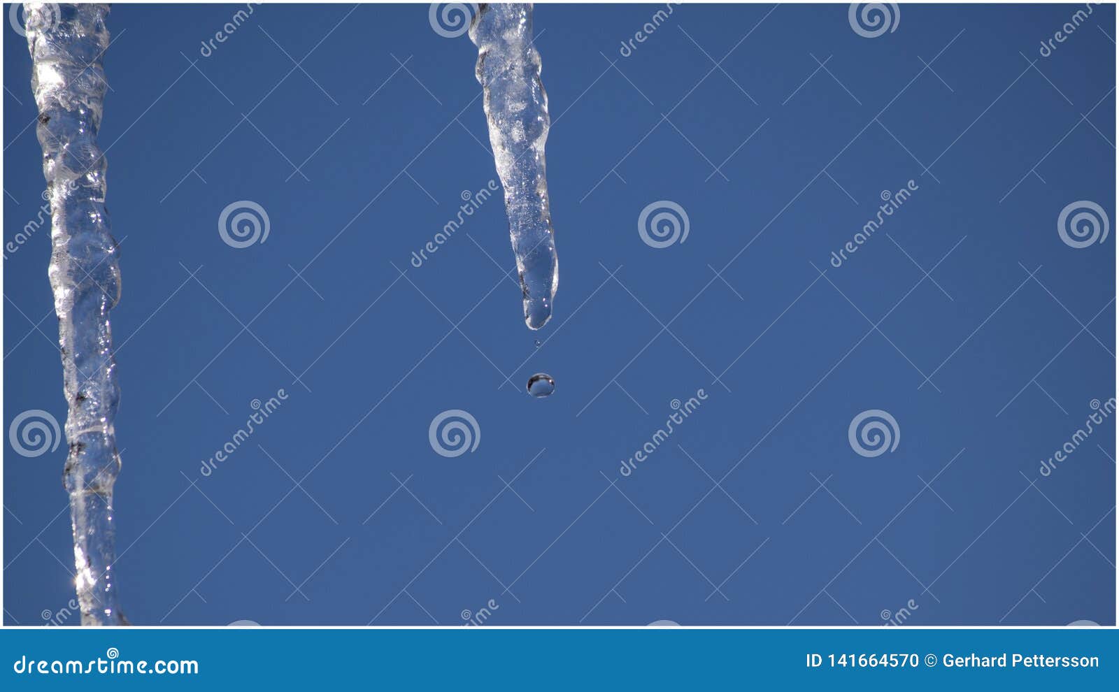 Two Ice Drops with a Water Drop. Stock Photo - Image of warms, drop ...