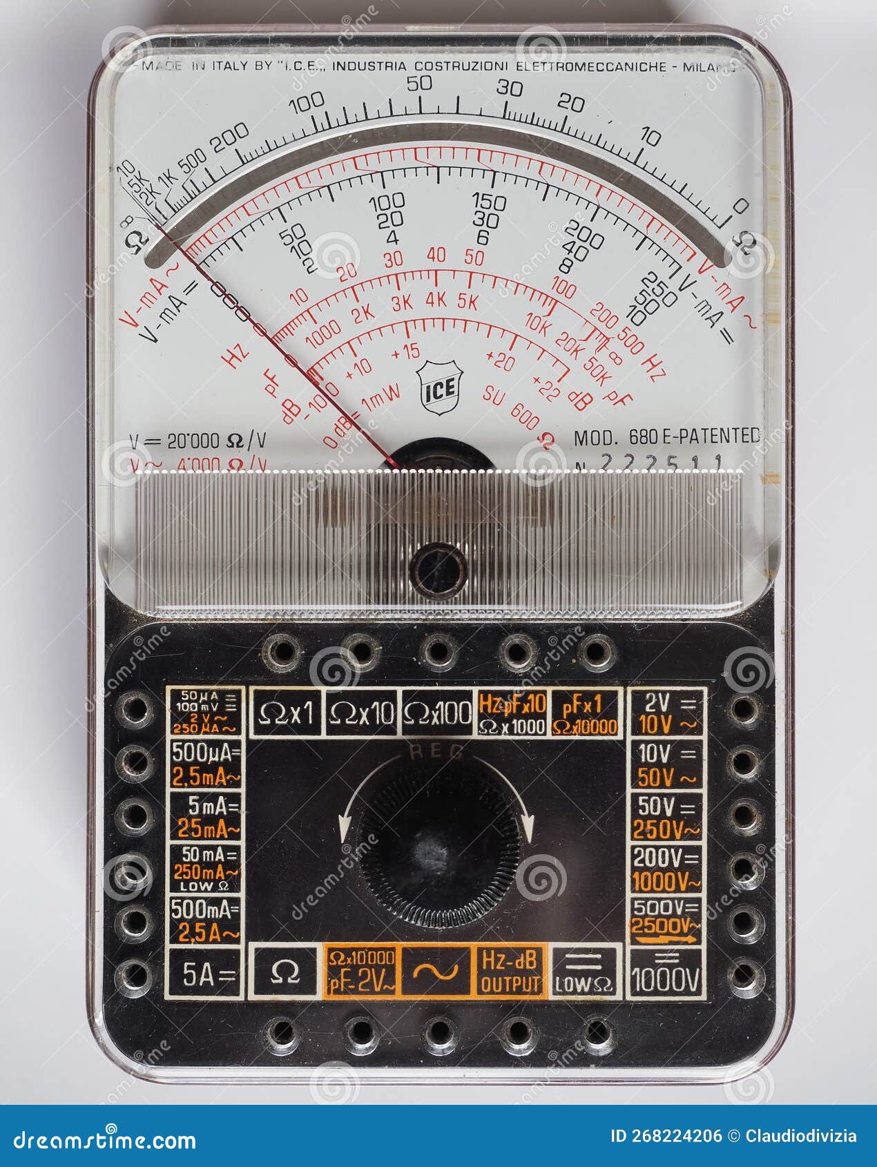 ICE 680-E Analog Multimeter Editorial Photo - Image of italy, circuit ...