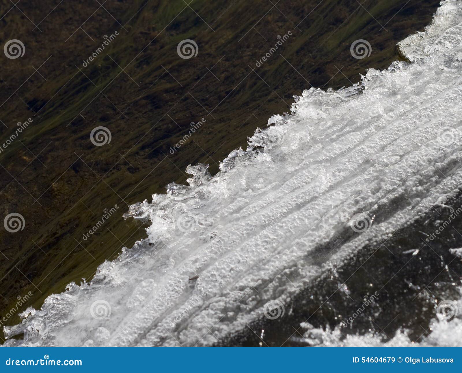 Ice edge melts in spring stock image. Image of winter - 54604679