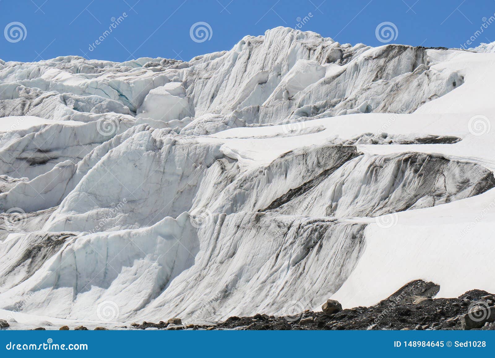 Ice Fall on Athabasca Glacier Stock Image - Image of hike, explore ...