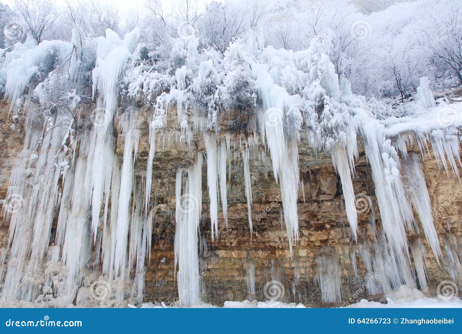 Ice fall stock image. Image of wintertide, freezing, winter - 64266723