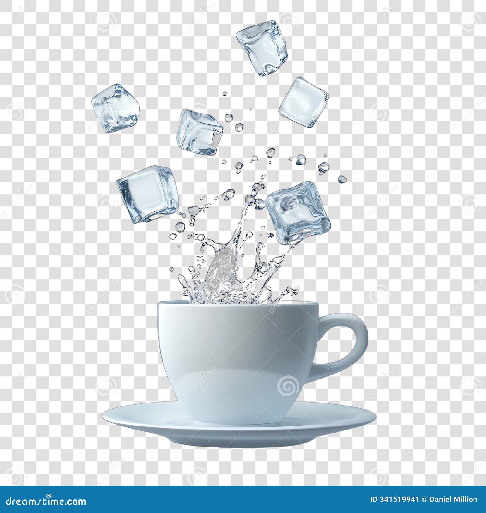 Ice falling into cup stock image. Illustration of smoke - 341519941