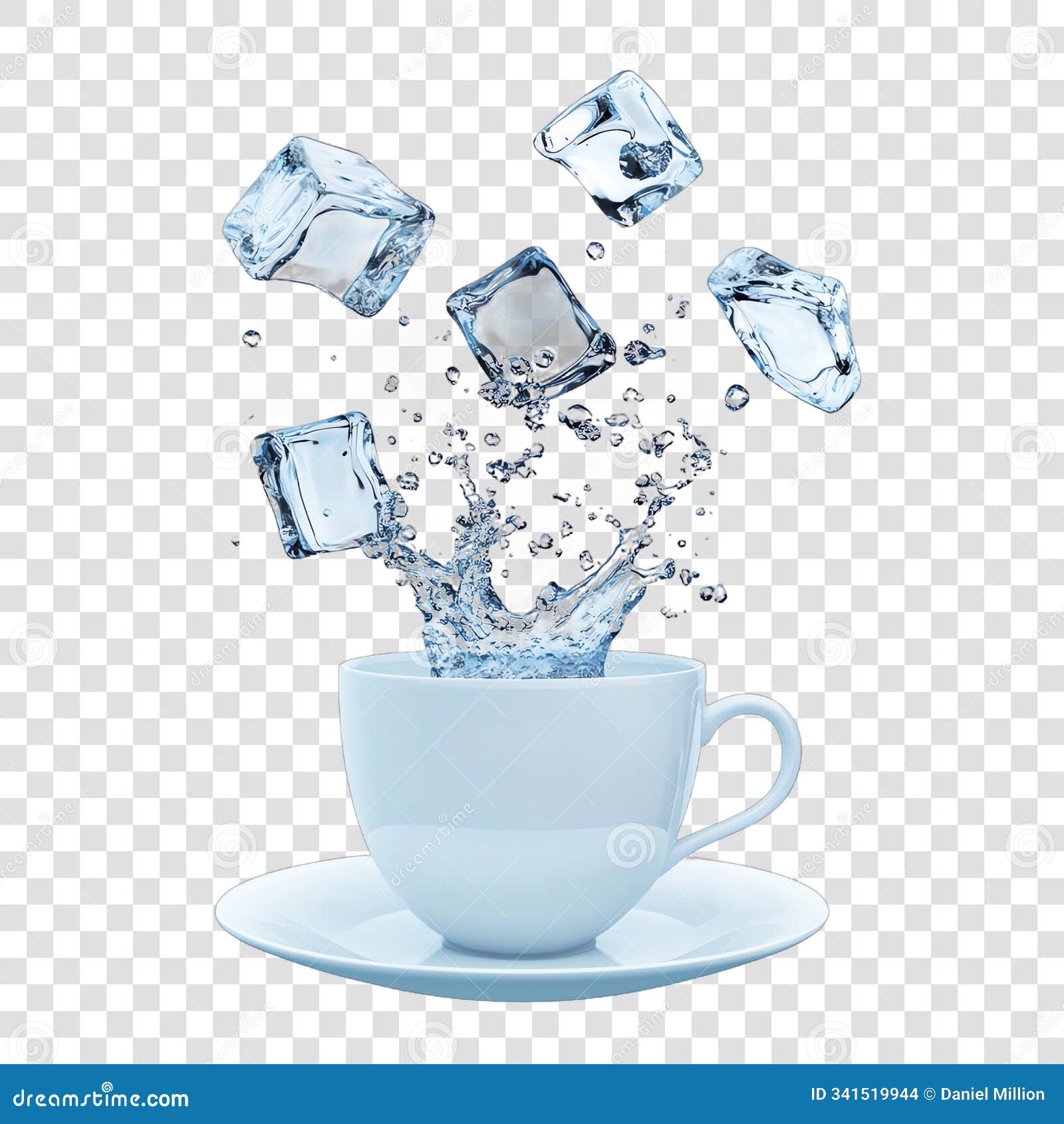 Ice falling into cup stock photo. Illustration of melting - 341519944