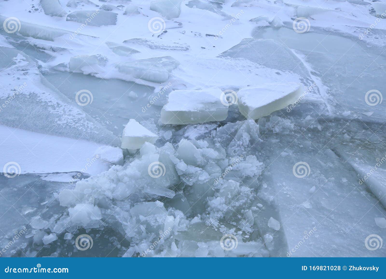 Ice Field with Crushed Ice in Baltic Sea Stock Photo - Image of cold ...