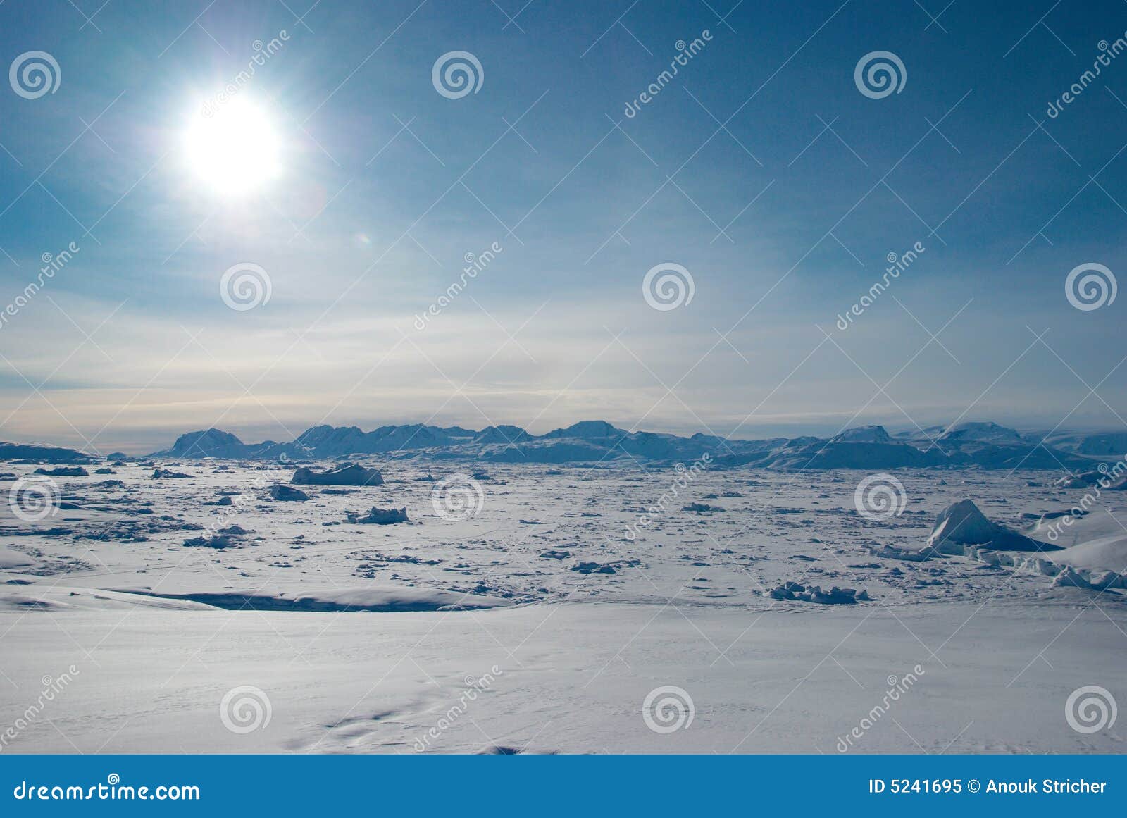 Ice field in Greenland stock image. Image of pole, landscape - 5241695