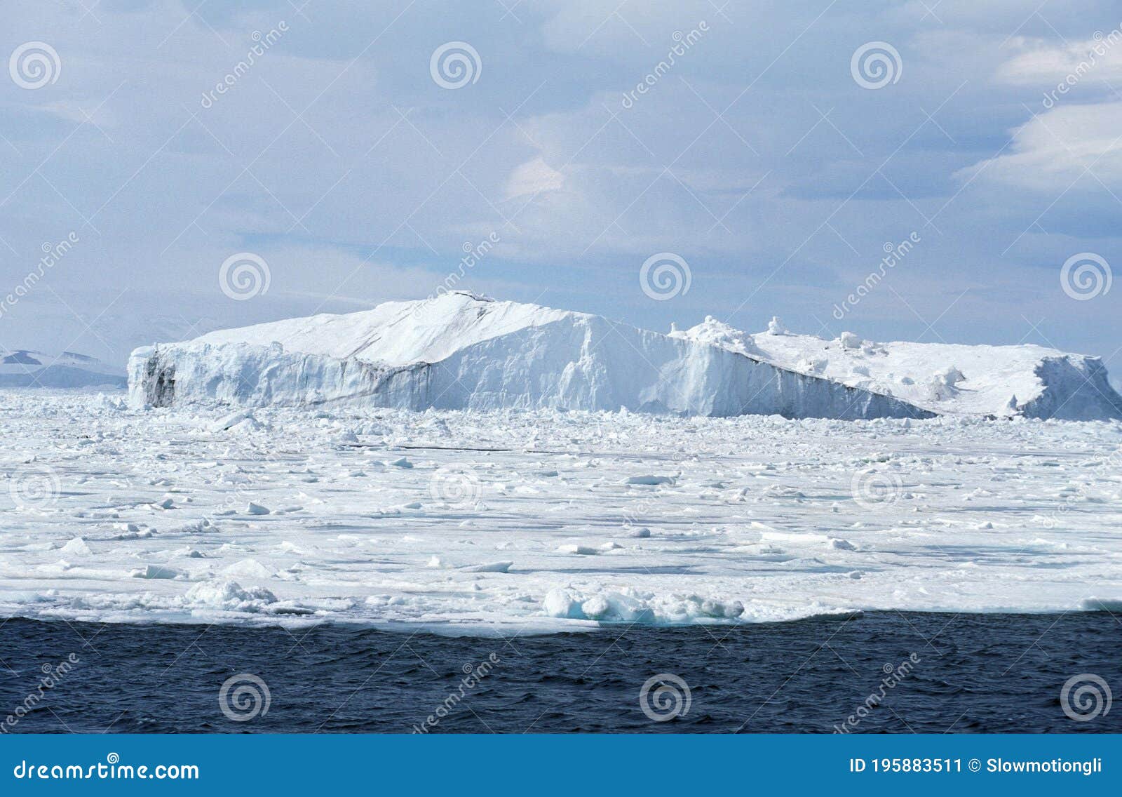 Ice Field with Iceberg in Antarctica Stock Image - Image of outdoor ...