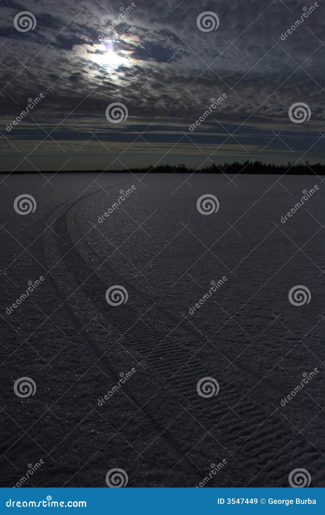 Ice field at night stock image. Image of reflection, frozen - 3547449