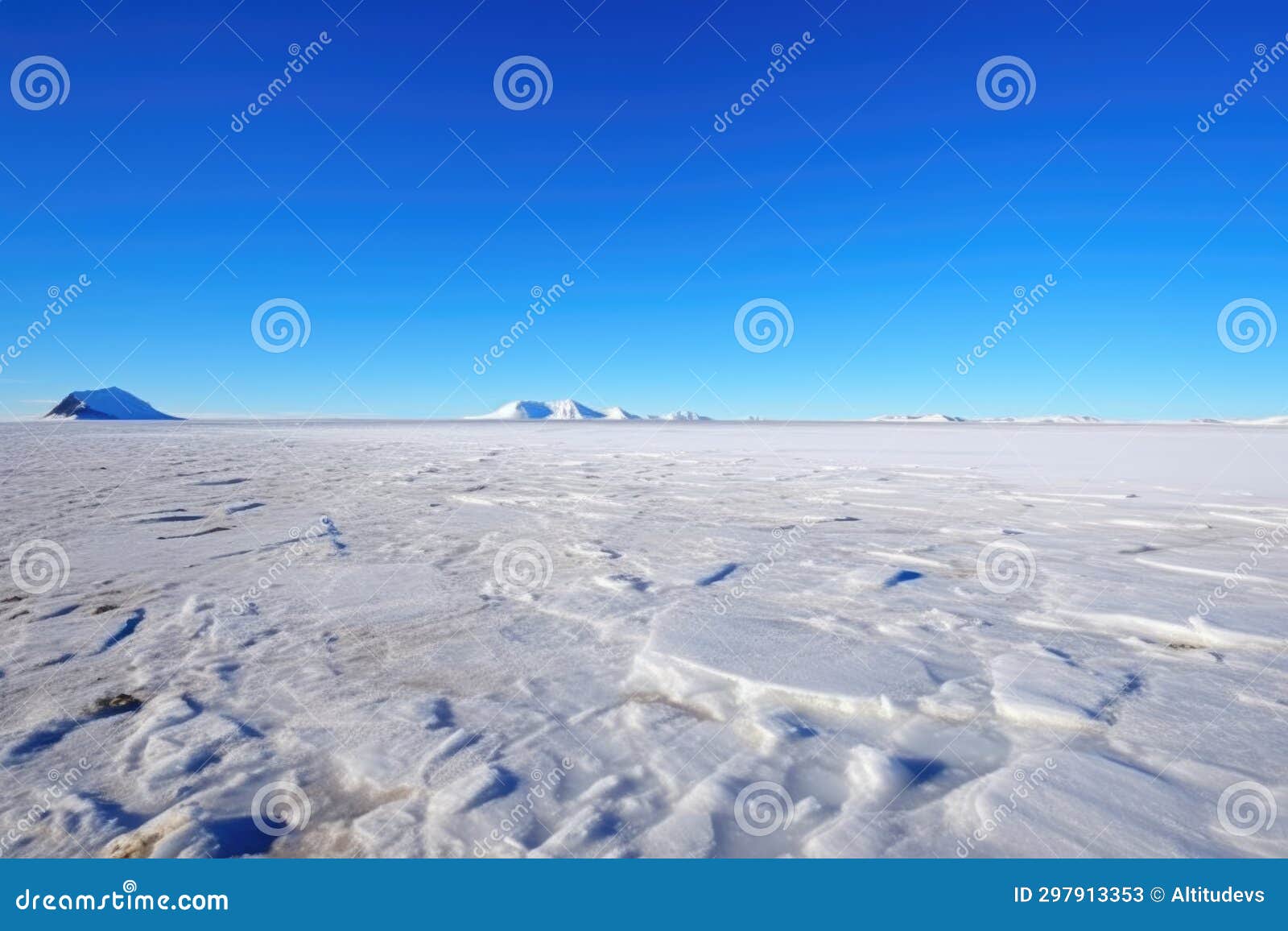 Ice-fields Under Clear Blue Sky Stock Image - Image of climate, fields ...