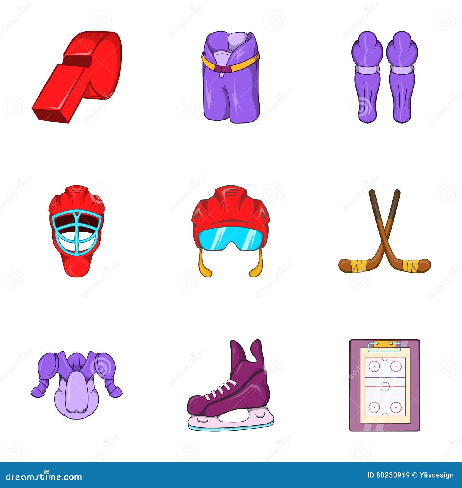 Ice Fight Icons Set, Cartoon Style Stock Vector - Illustration of game ...