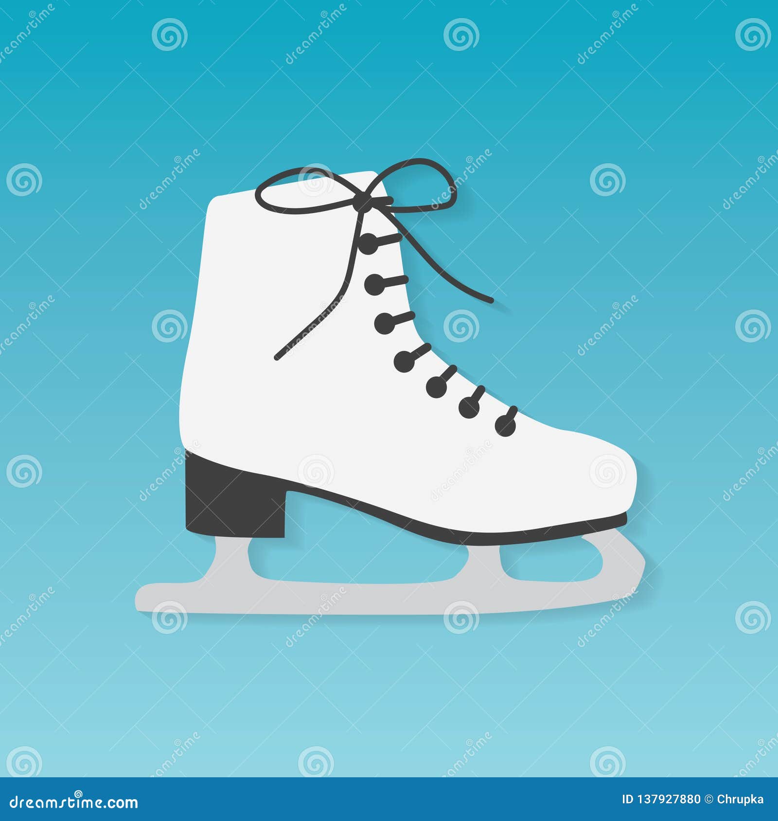 Ice figure skate icon stock vector. Illustration of isolated - 137927880