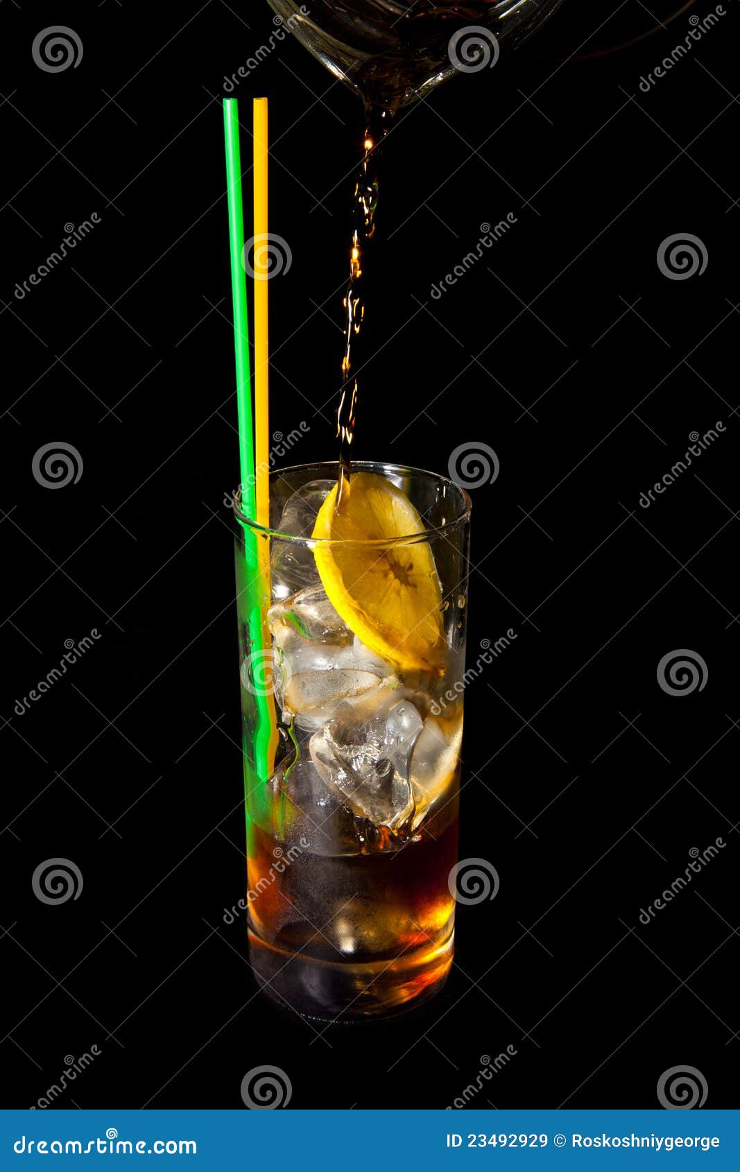 Ice filled soft drink stock image. Image of cube, frozen - 23492929