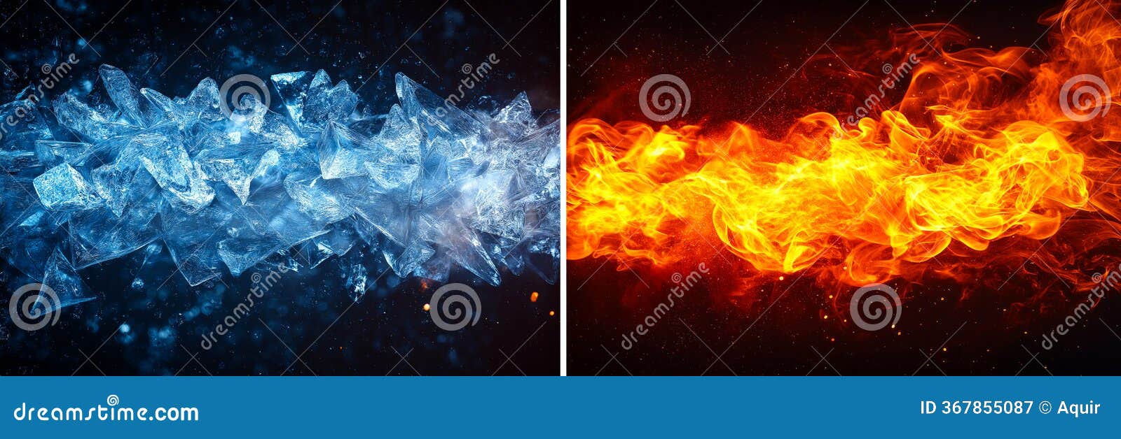 Opposite Freeze And Melt Cartoon Vector | CartoonDealer.com #122658241