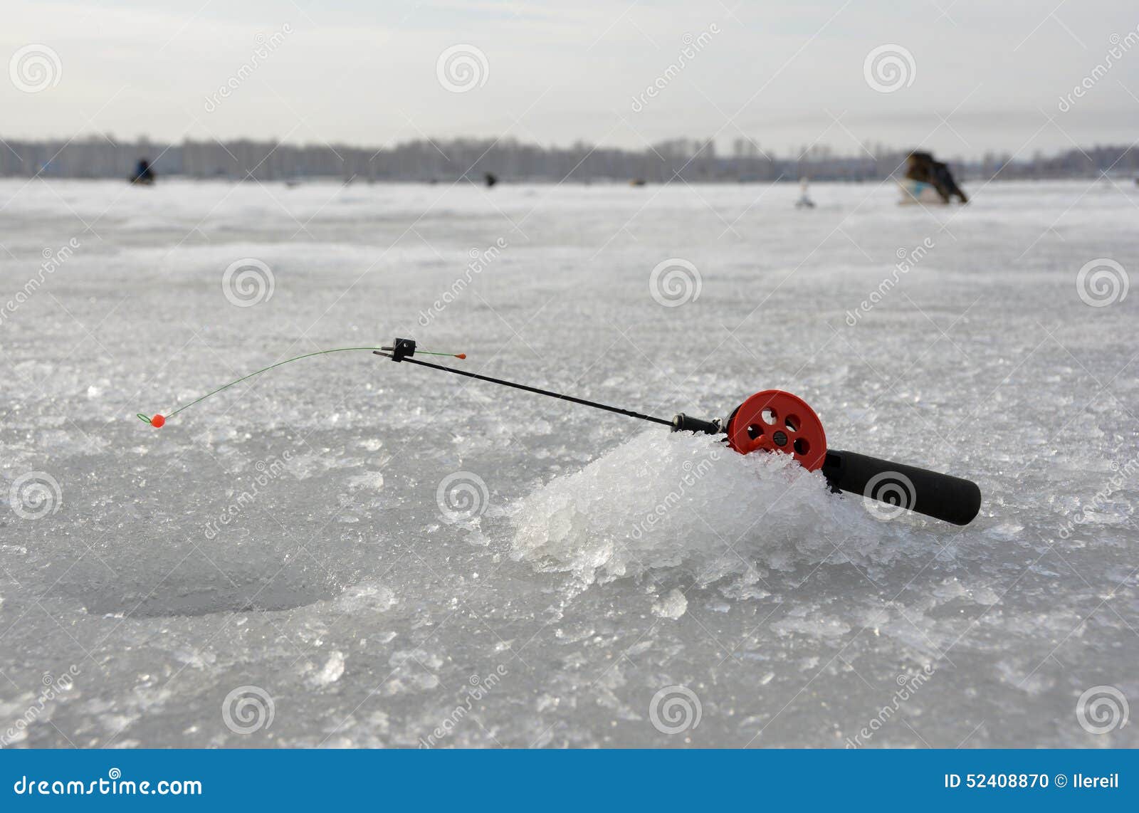 Ice fishing stock photo. Image of springtime, outdoors - 52408870