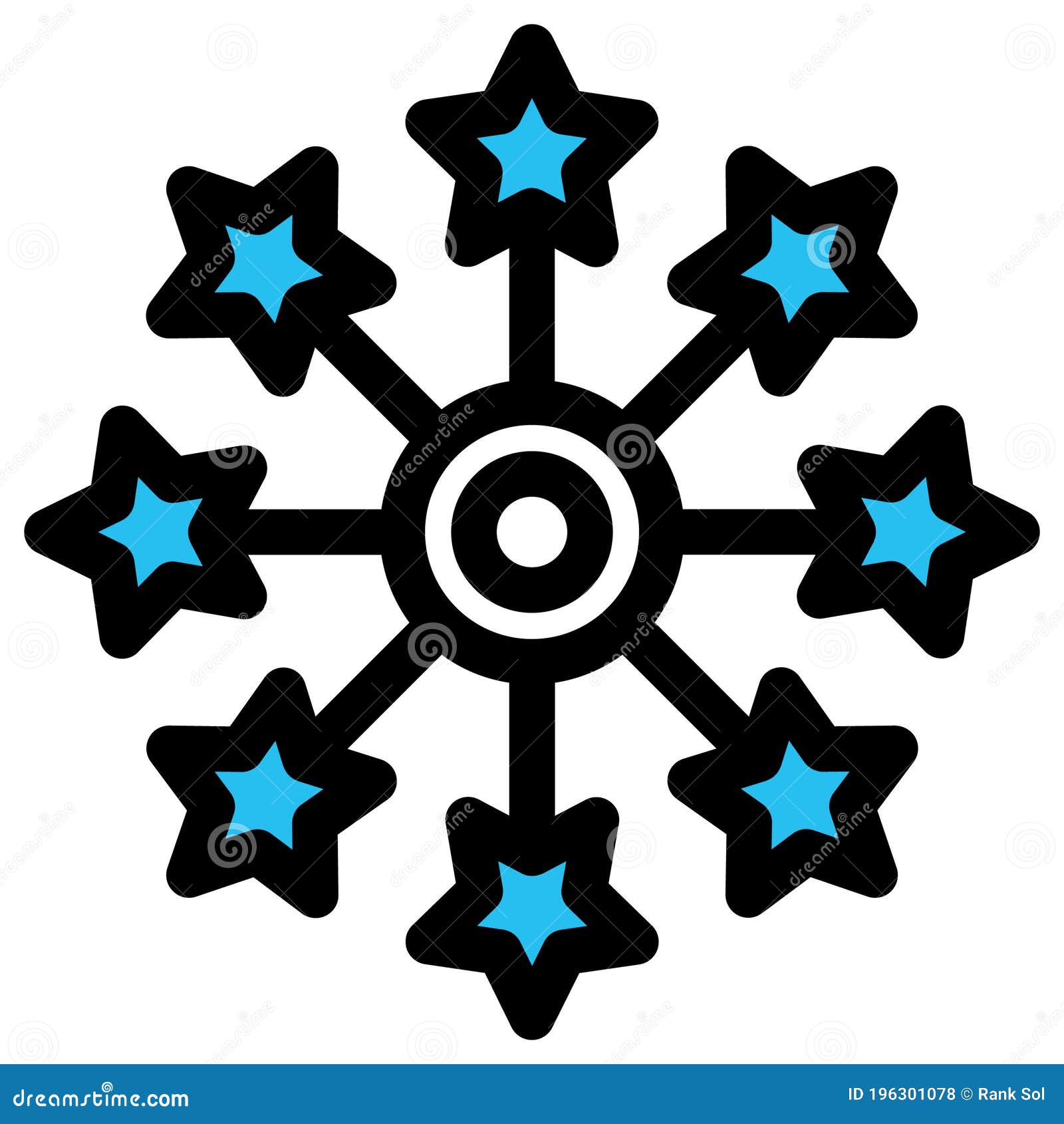 Ice Flake, Snow Falling Fill Vector Icon Which Can Easily Modify or ...