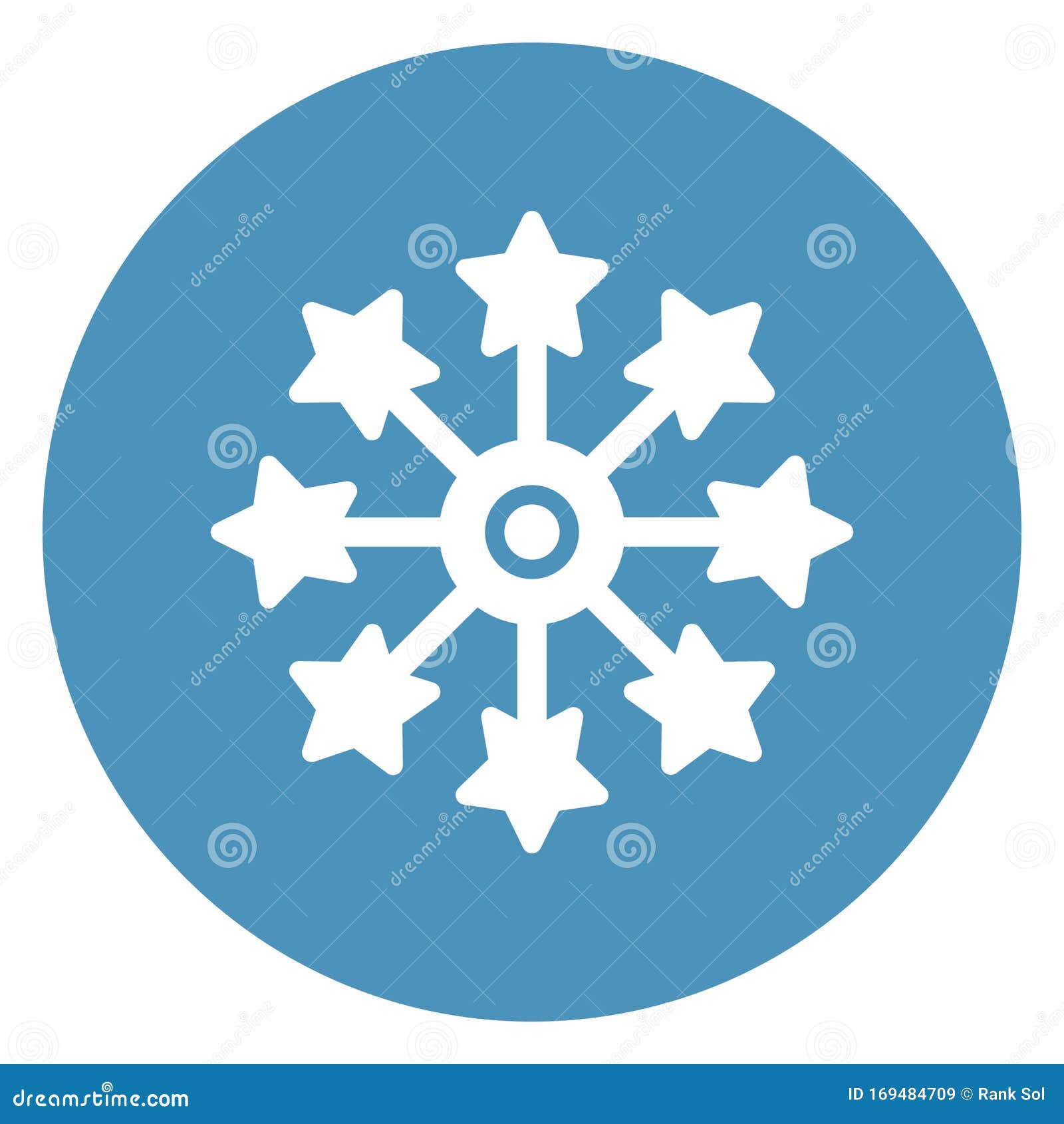 Ice Flake, Snow Falling Isolated Vector Icon Which Can Easily Modify or ...