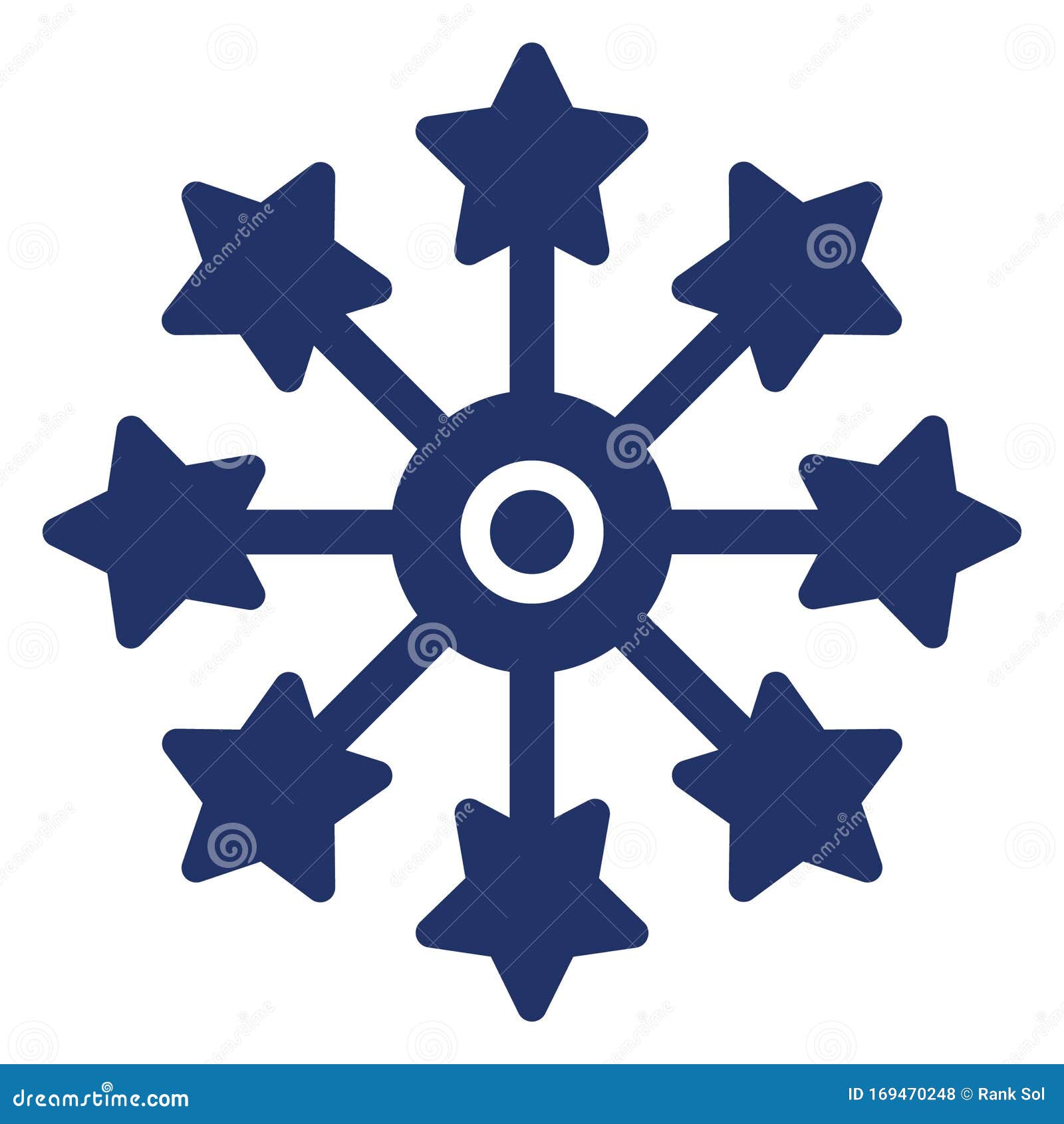 Ice Flake, Snow Falling Isolated Vector Icon Which Can Easily Modify or ...