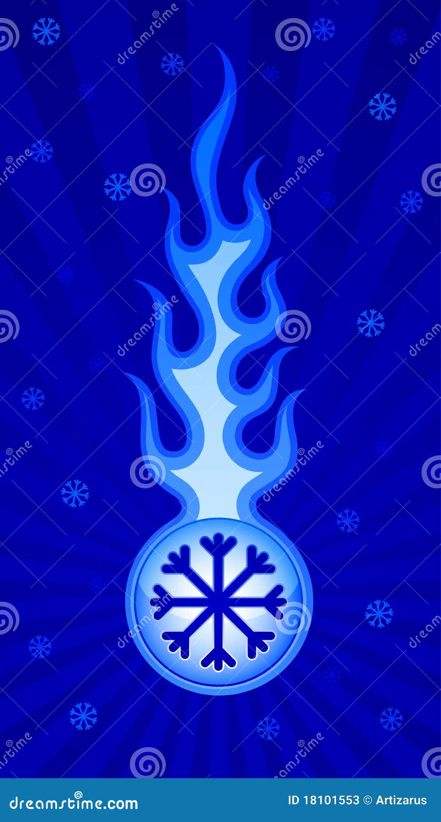 Ice flame stock vector. Illustration of abstract, cold - 18101553