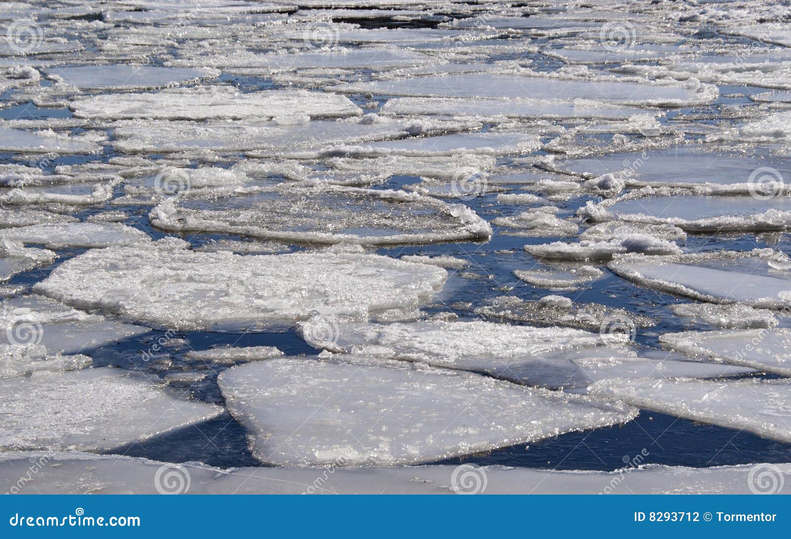 Ice floating on a lake stock photo. Image of snow, freezing - 8293712