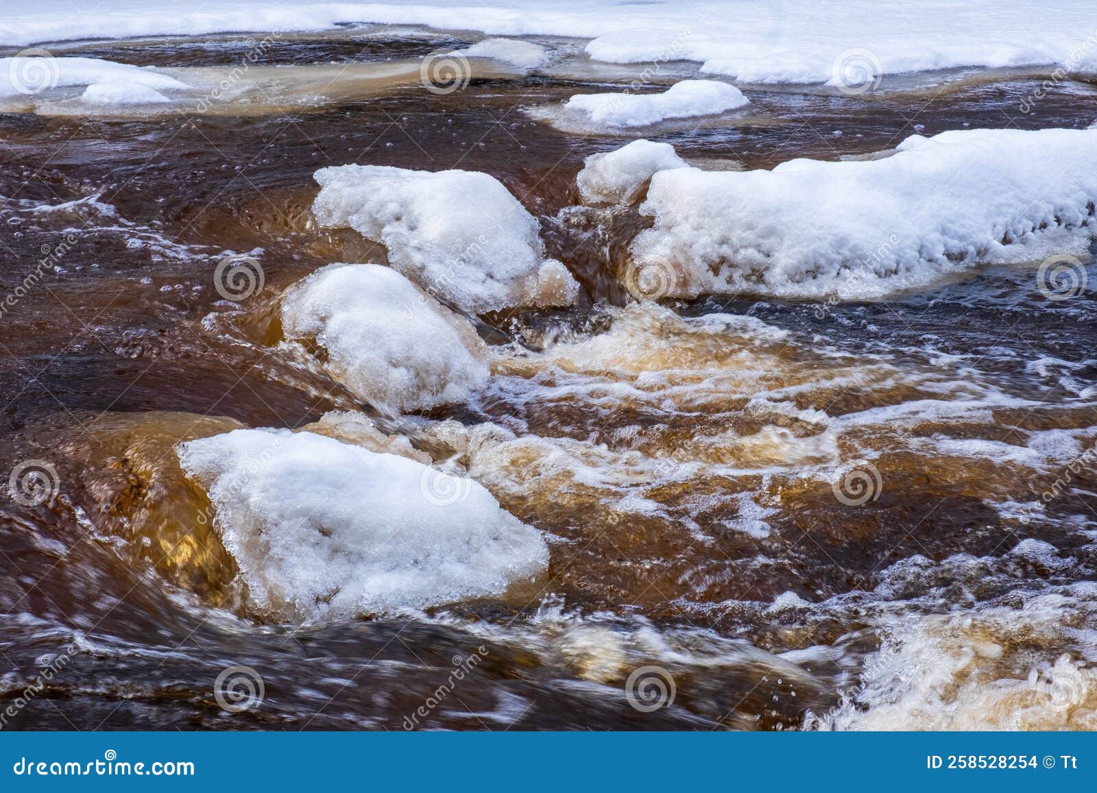 Ice floating in a river stock photo. Image of floating - 258528254