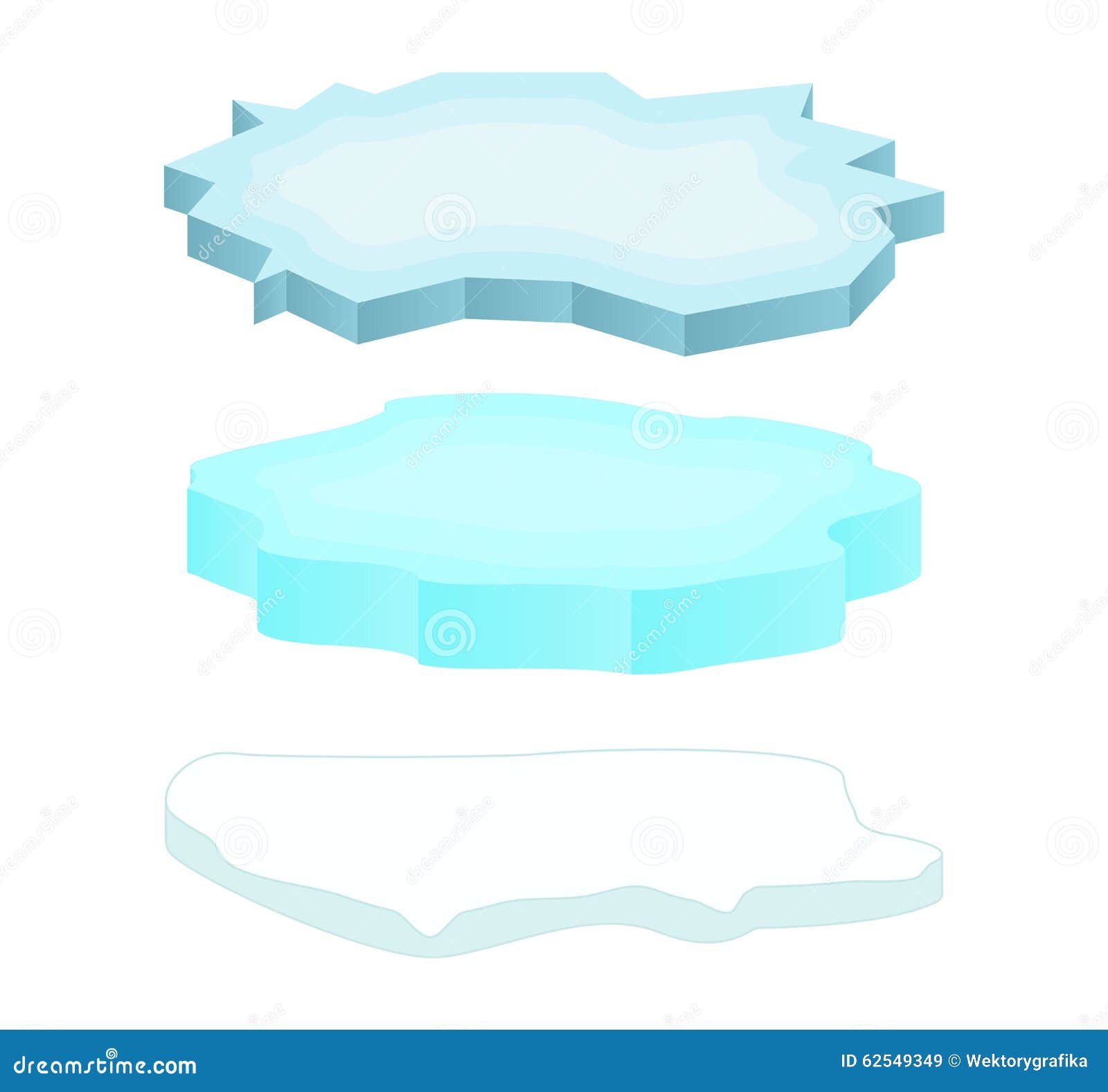 Ice Floe Icon Set, Symbol, Design. Winter Vector Illustration On White ...