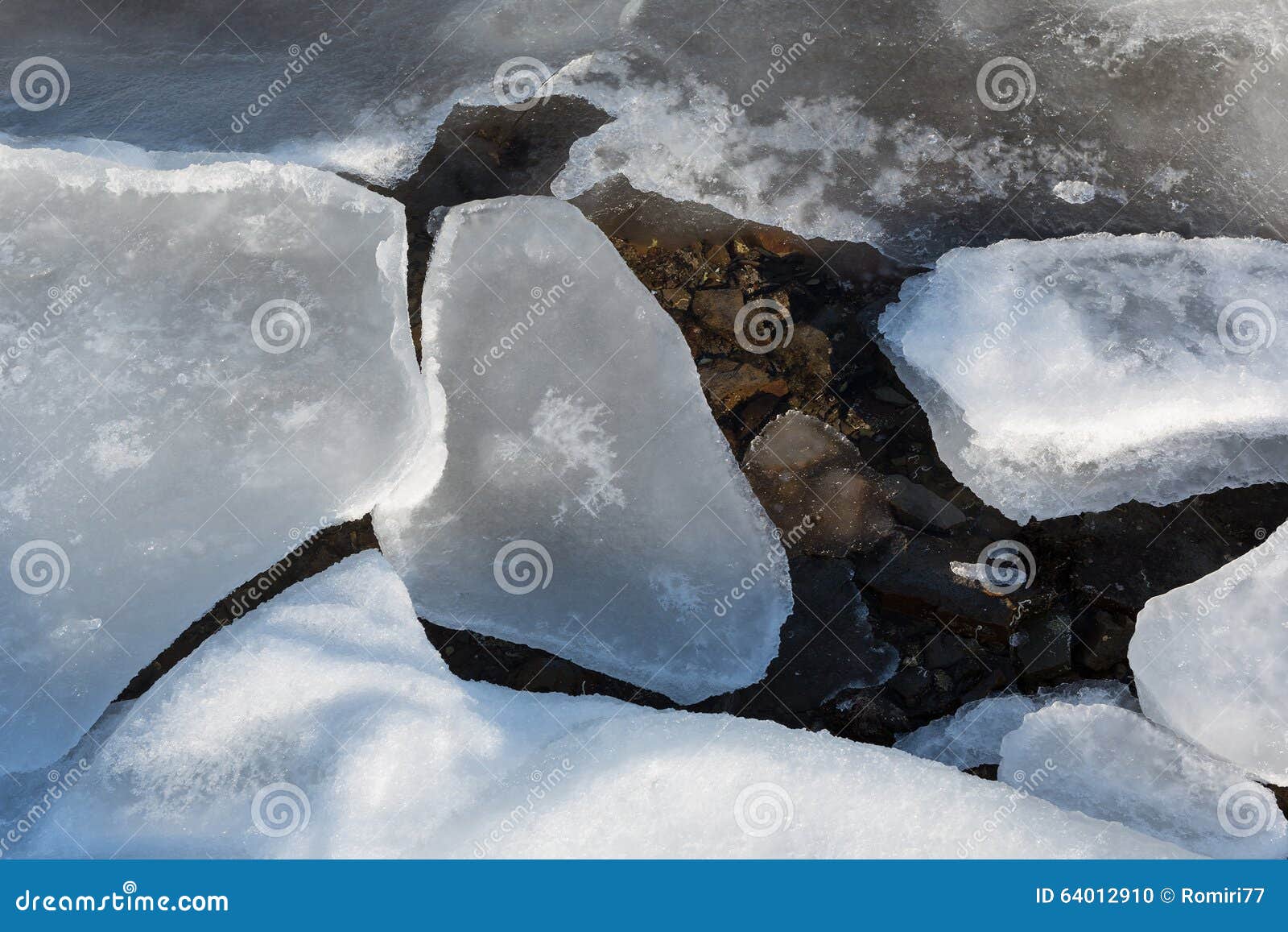 Ice floes at the sea stock photo. Image of white, frozen - 64012910
