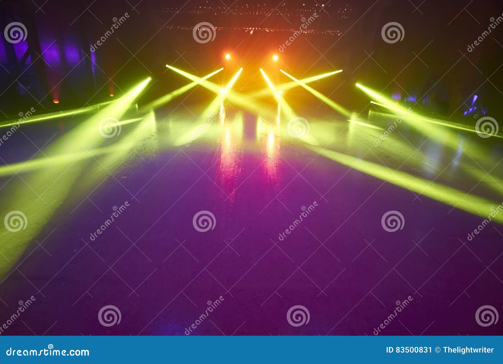 Ice Floor with Stage Lights for Ice Dancing Stock Image - Image of ...