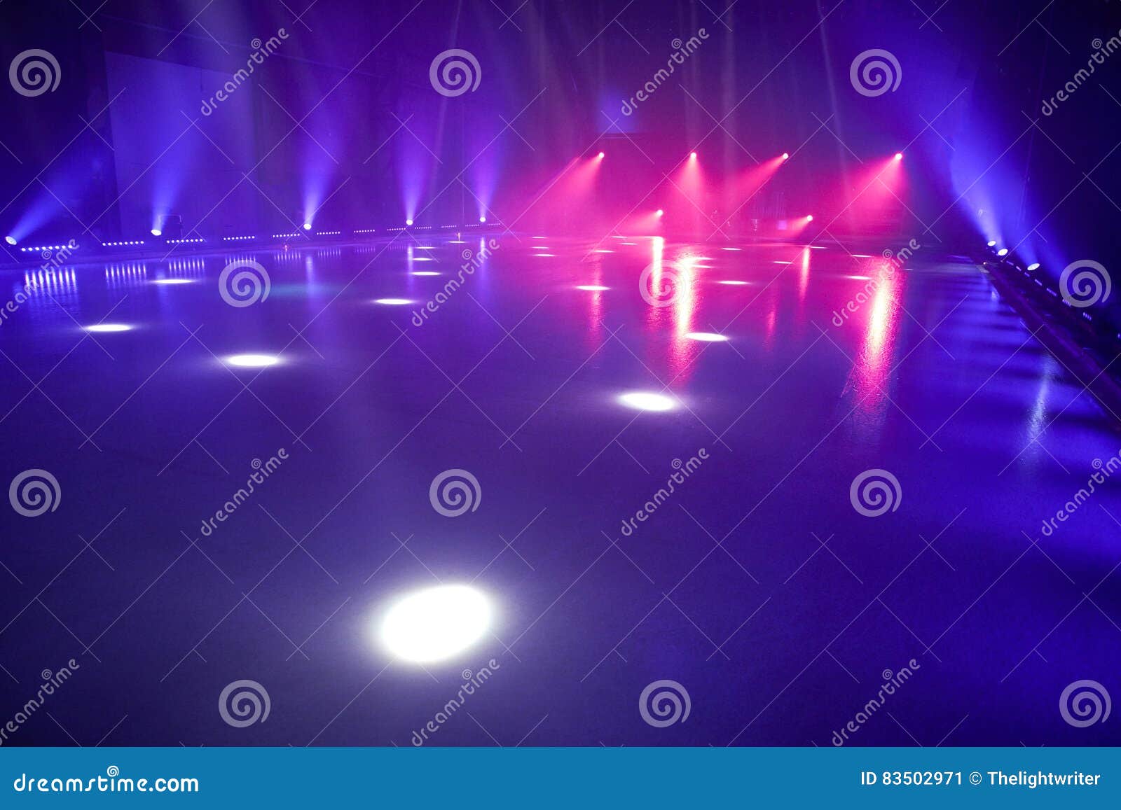Ice Floor with Stage Lights for Ice Dancing Stock Image - Image of beam ...