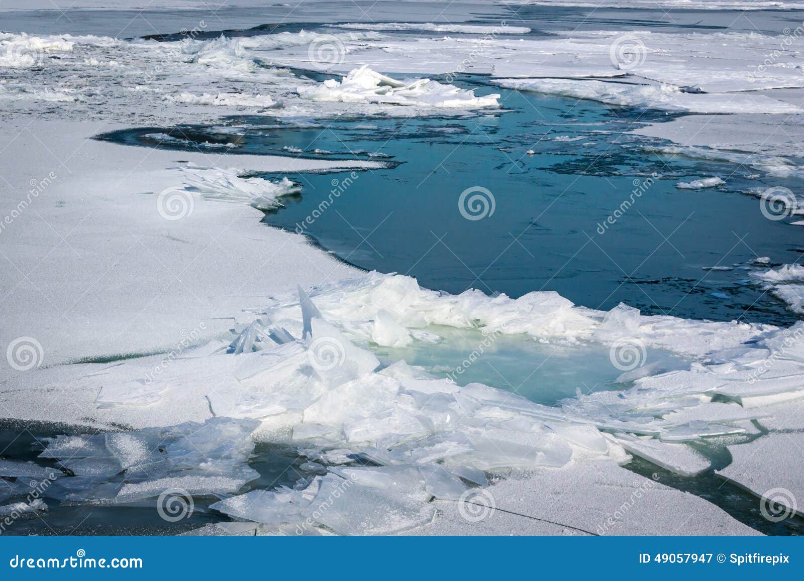 Ice Flow stock image. Image of cold, snow, detroit, flow - 49057947