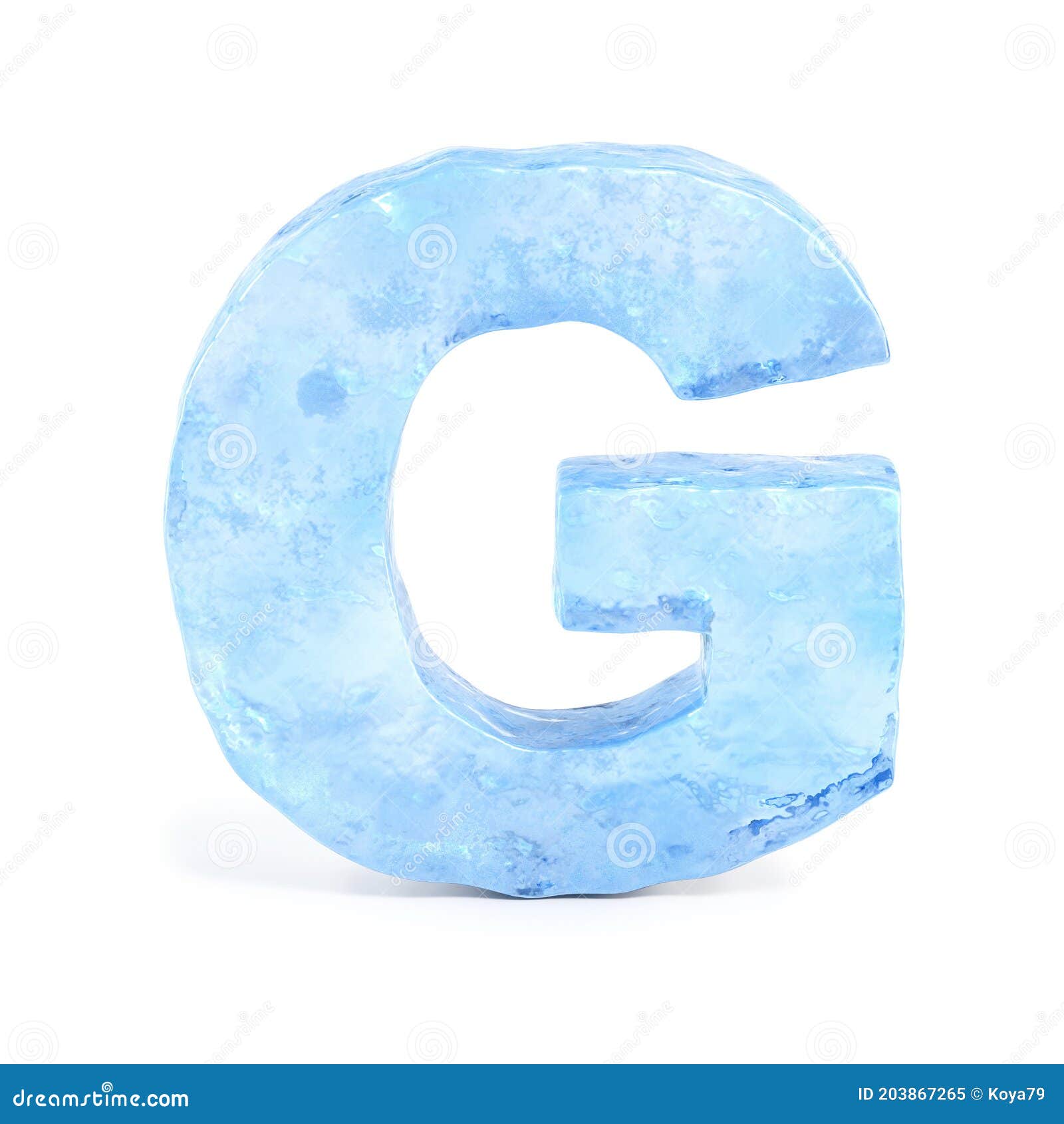 Ice Font 3d Rendering, Letter G Stock Illustration - Illustration of ...